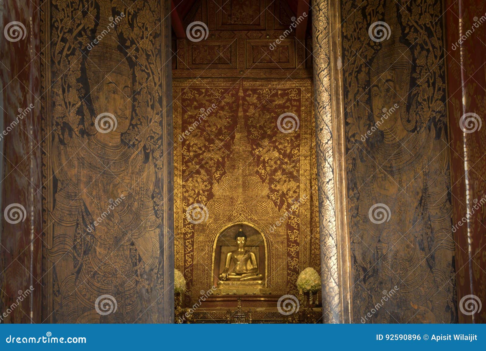 Phra Phuttha Sihing Important Buddha in Thailand. Stock Photo - Image ...