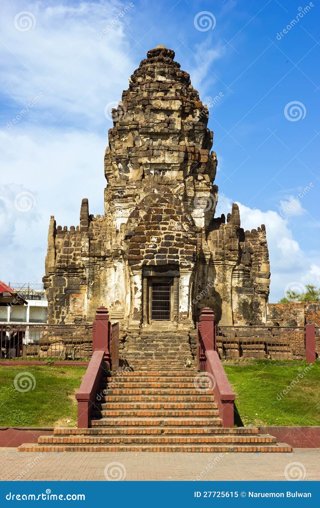 Phra Prang Sam Yot in Thailand Stock Image - Image of traditional ...
