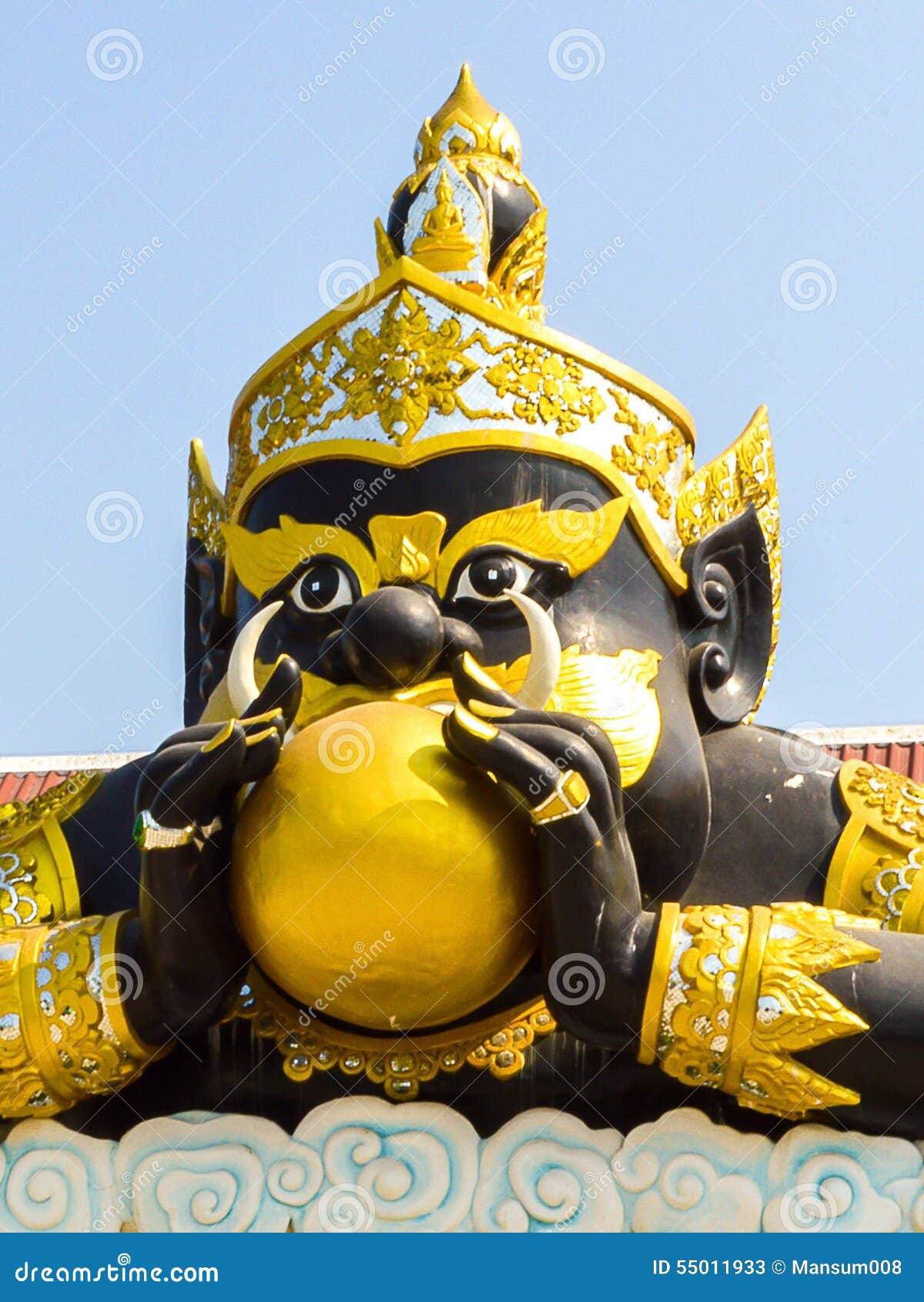 Phra rahu statue editorial stock photo. Image of temple - 55011933