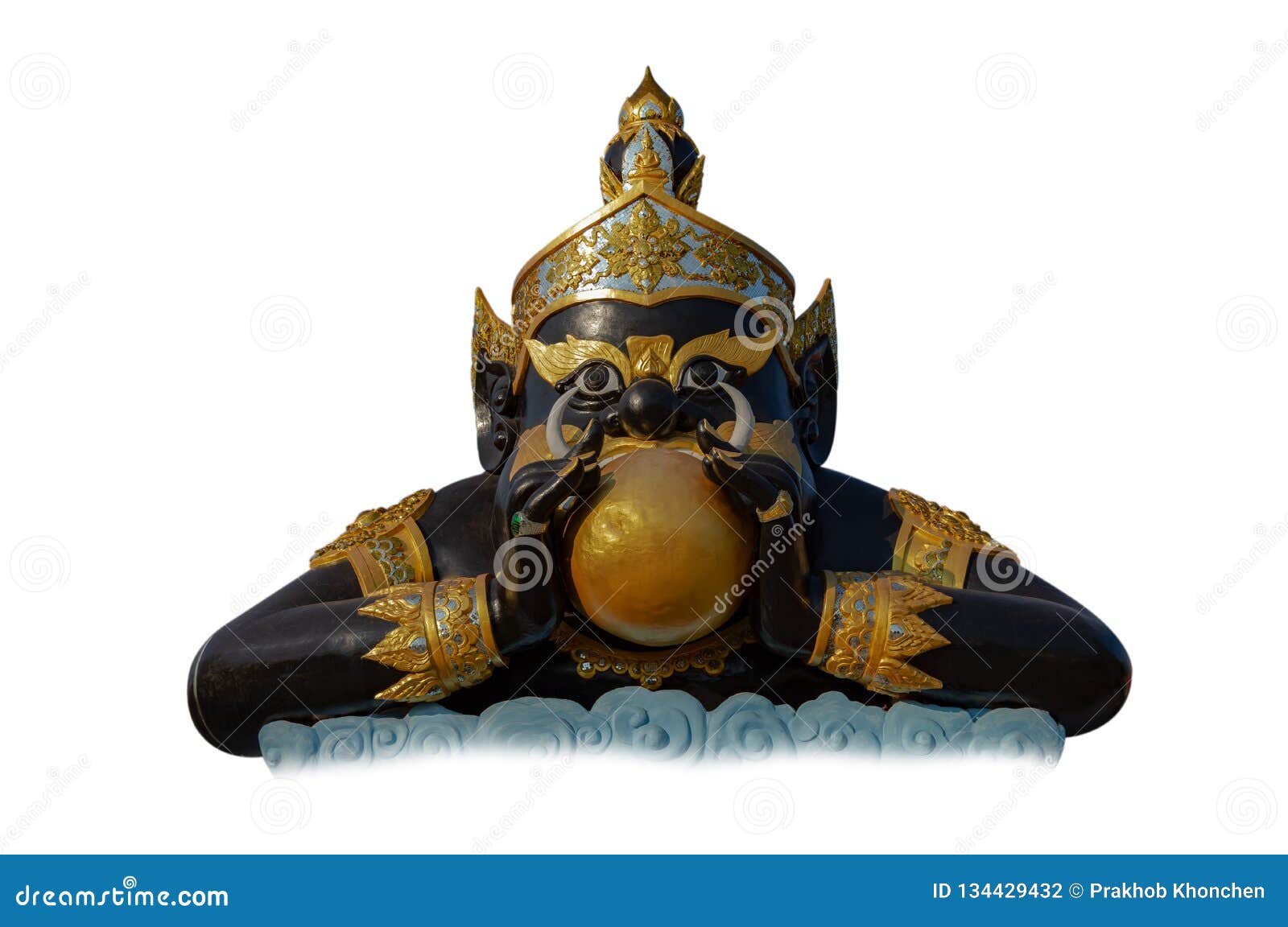 Phra Rahu in Thailand, Rahu the Mythical of Darkness on Isolated White ...