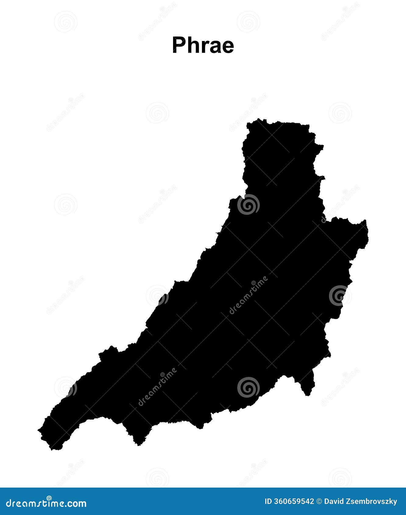 Phrae Map. Vector Map Of Thailand Design Template With Outline Graphic ...