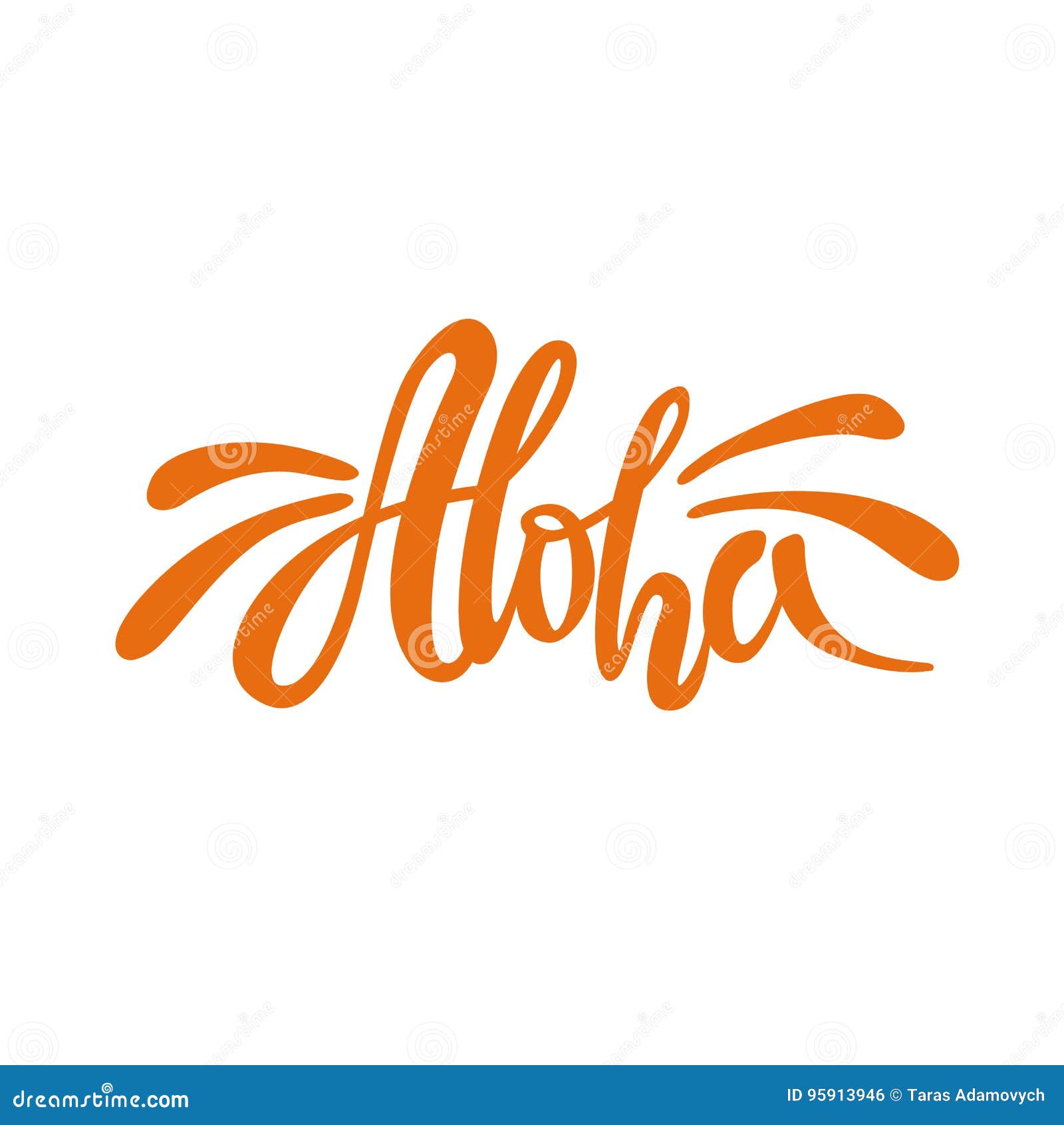 Aloha Lettering Text And Vector Symbols Set Stock Photo | CartoonDealer ...