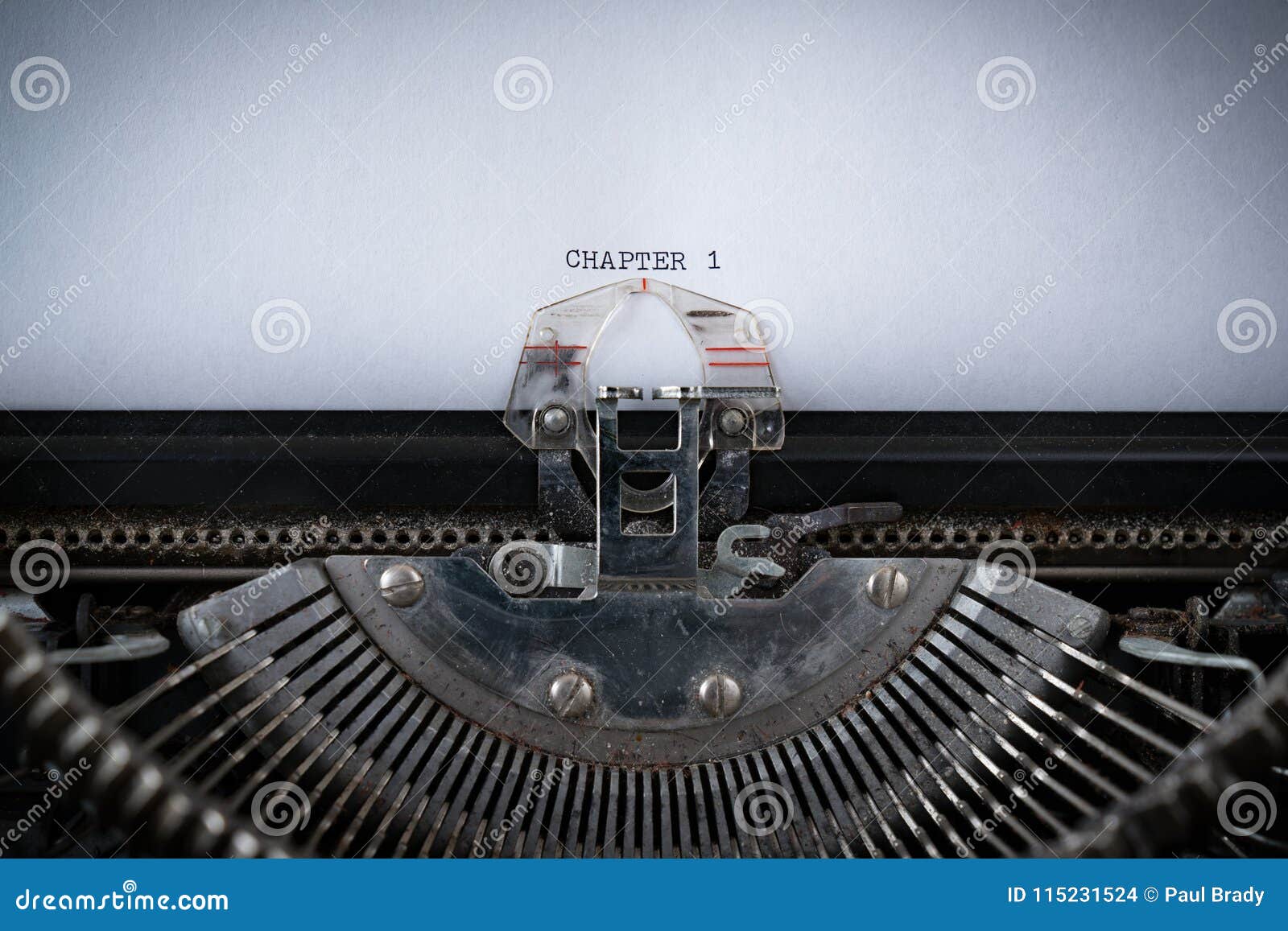 Chapter 1 Typed on Typewriter Stock Photo - Image of note, novel: 115231524