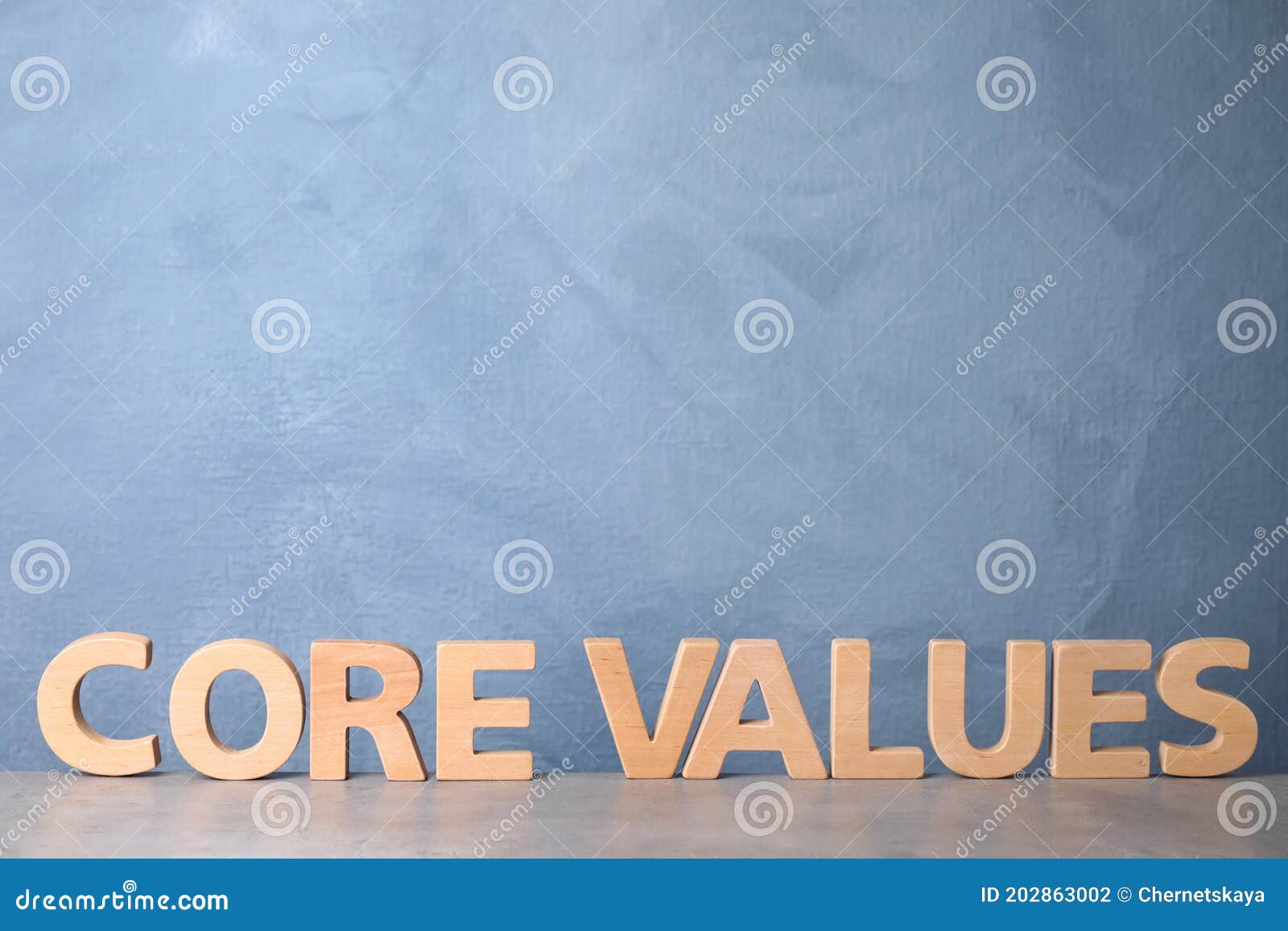 Phrase CORE VALUES Made of Wooden Letters on Light Table Stock Photo ...