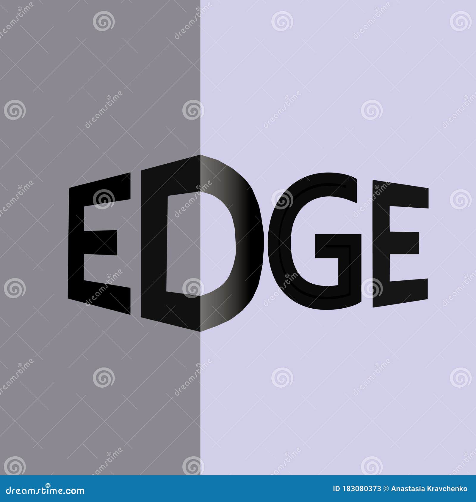 Phrase Edge on Wall Corner Concept Idea Logo Icon Illustration Stock ...