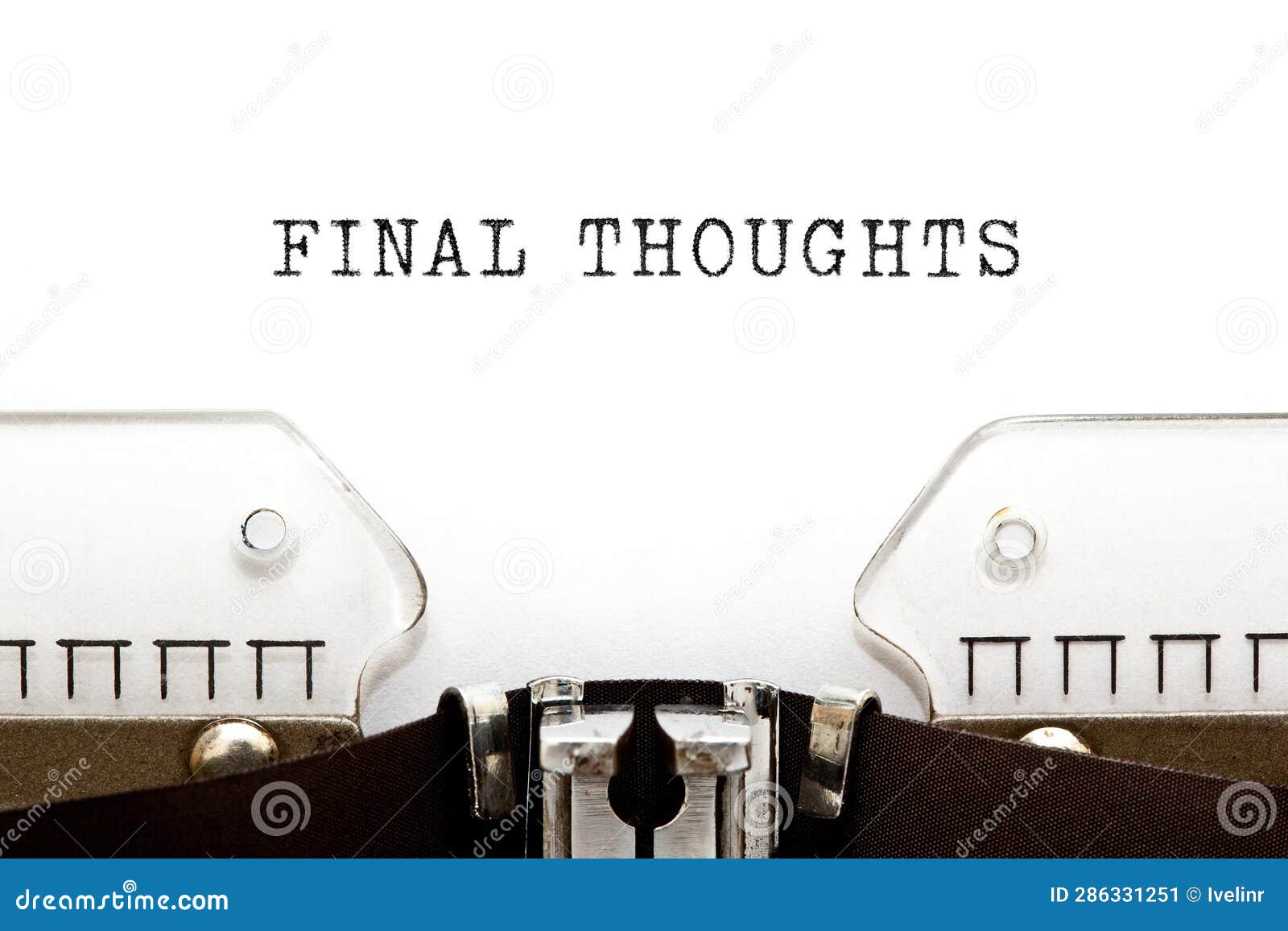 Phrase Final Thoughts Written on Vintage Typewriter Stock Image - Image ...