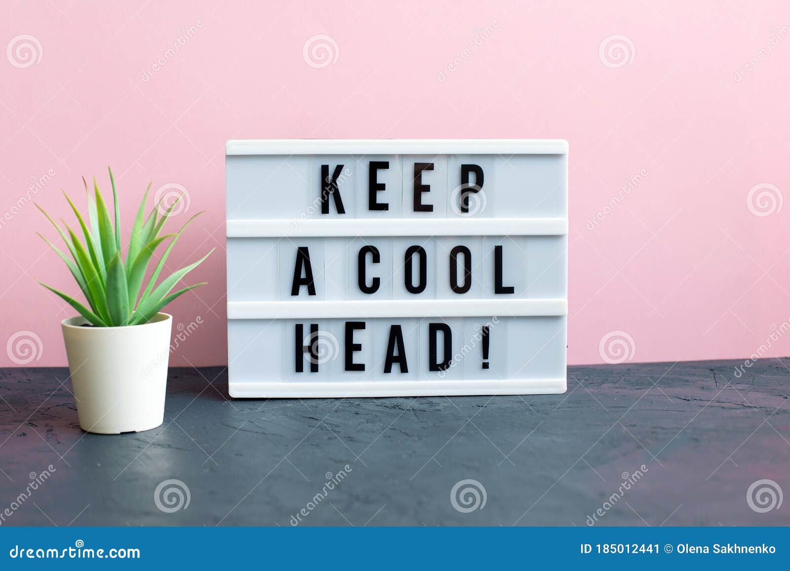 Phrase KEEP F COOL HEAD on the Table Stock Image - Image of idioms ...