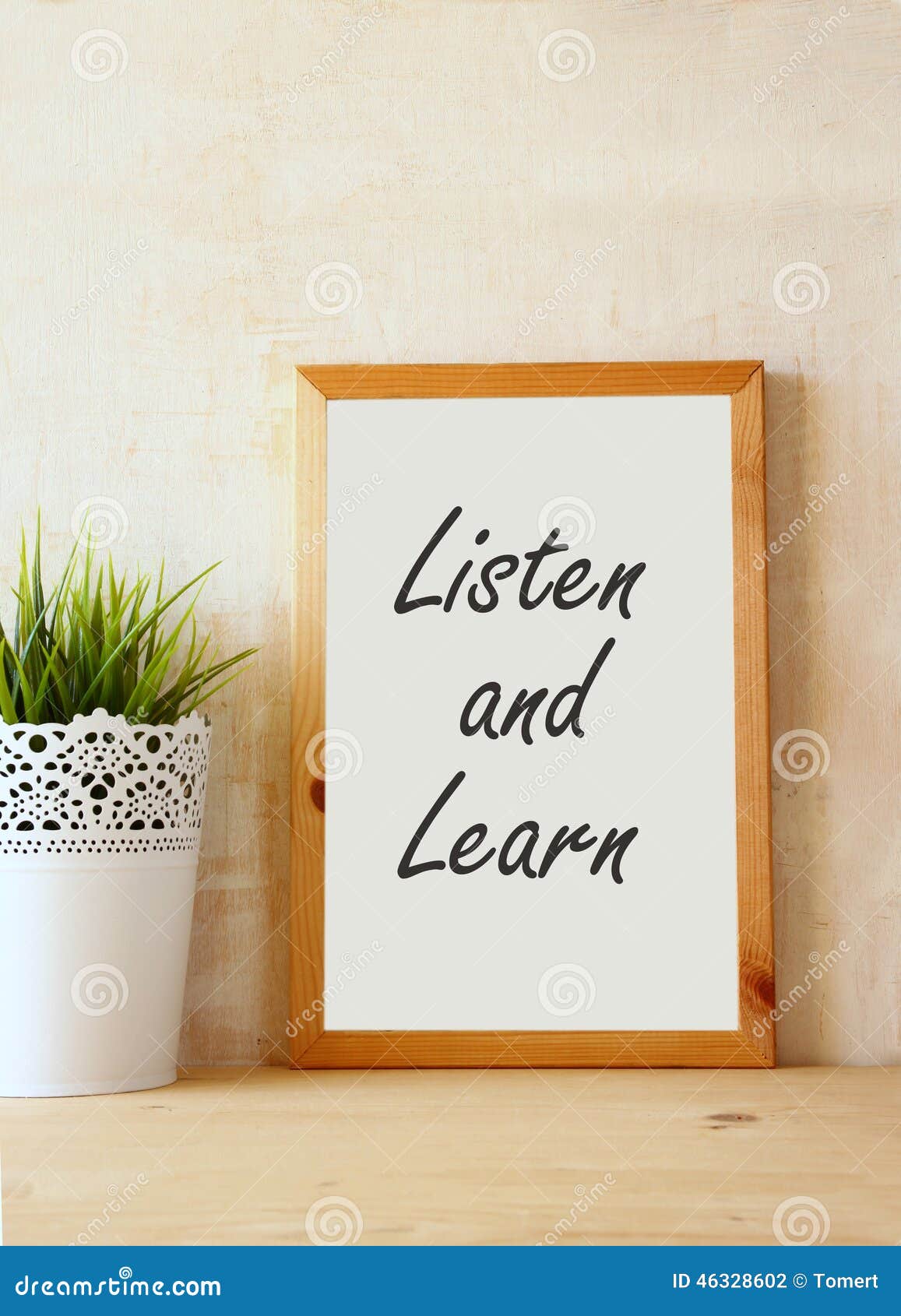 The Phrase Listen and Learn Written Over White Drawing Board Against ...