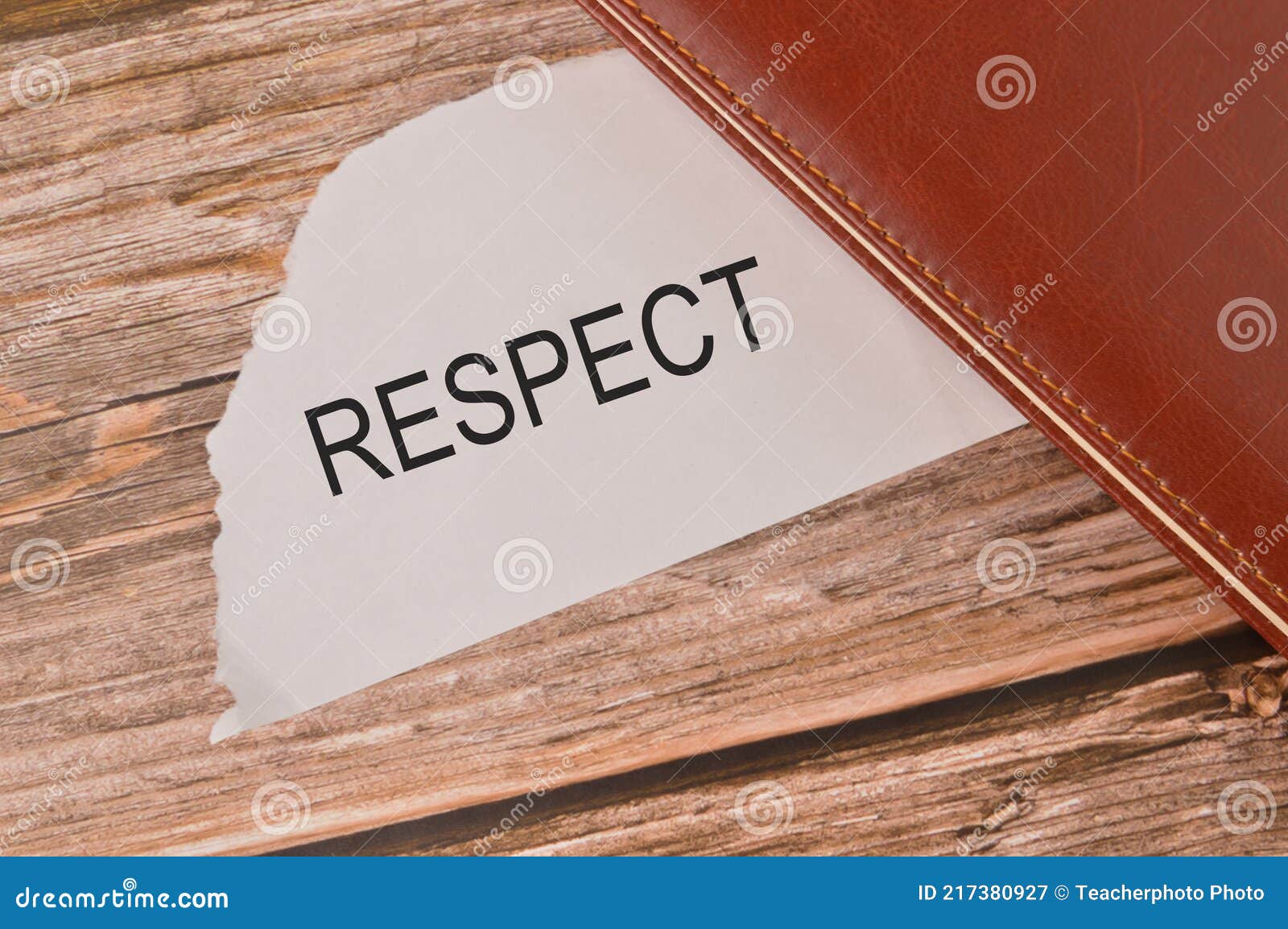 Respect Written In Vintage Letterpress Blocks Stock Photography ...