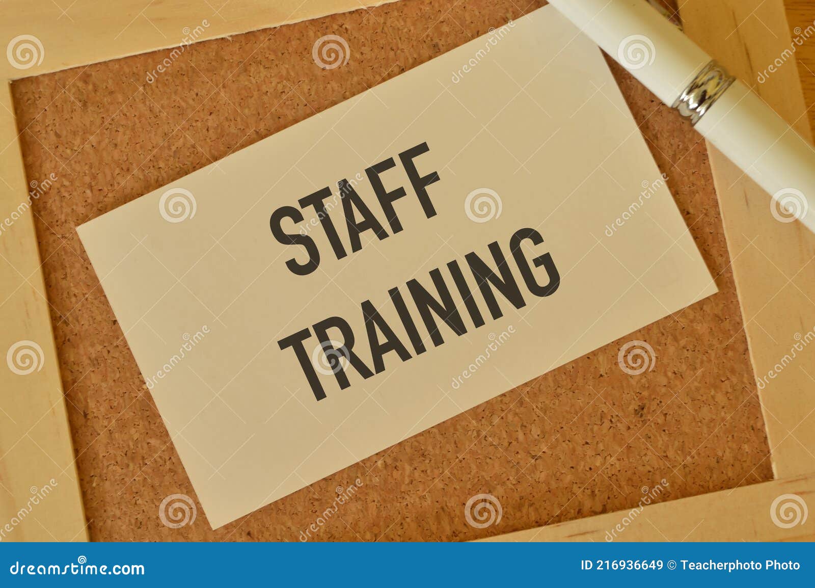 Phrase STAFF TRAINING Written on White Paper. Business Concept Stock ...