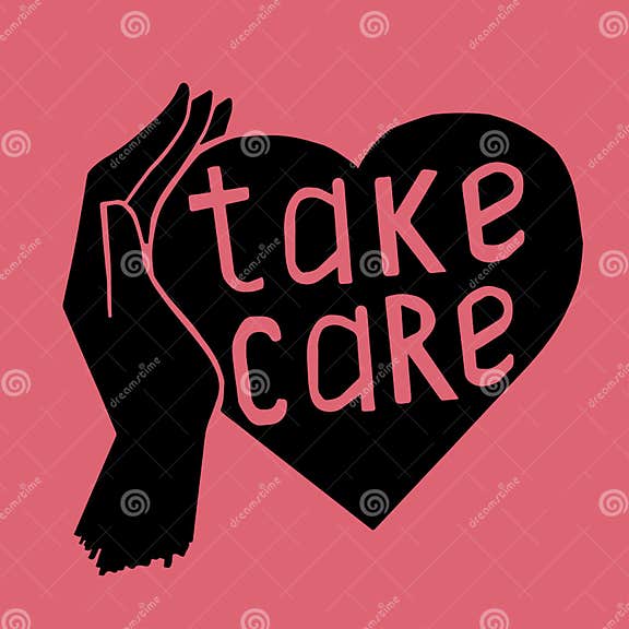 Phrase take care stock vector. Illustration of adage - 61803428