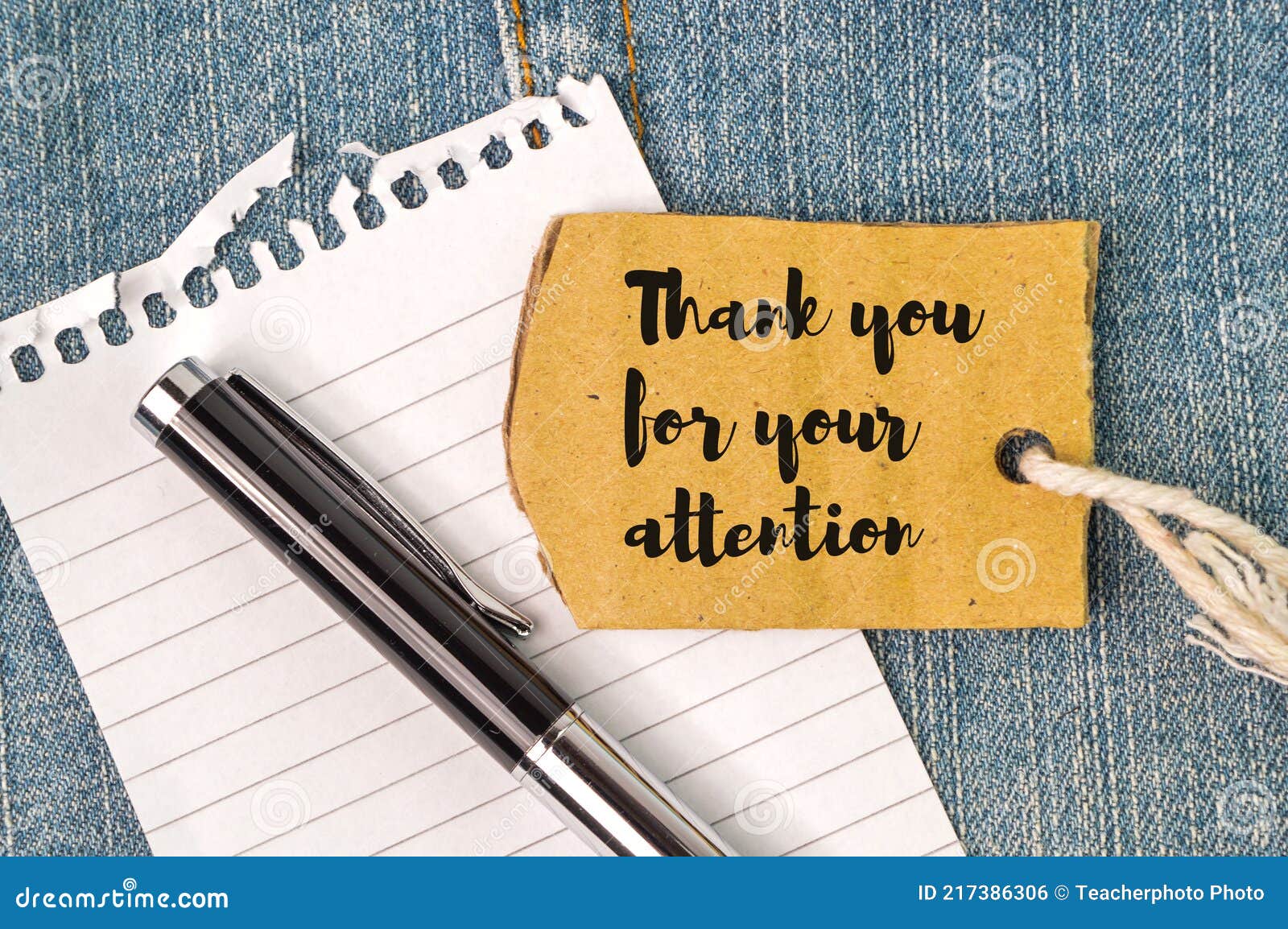 Phrase THANK YOU for YOUR ATTENTION Written on Label Tag with Pen and ... Phrase THANK YOU for YOUR ATTENTION Written on Label Tag with Pen and ...