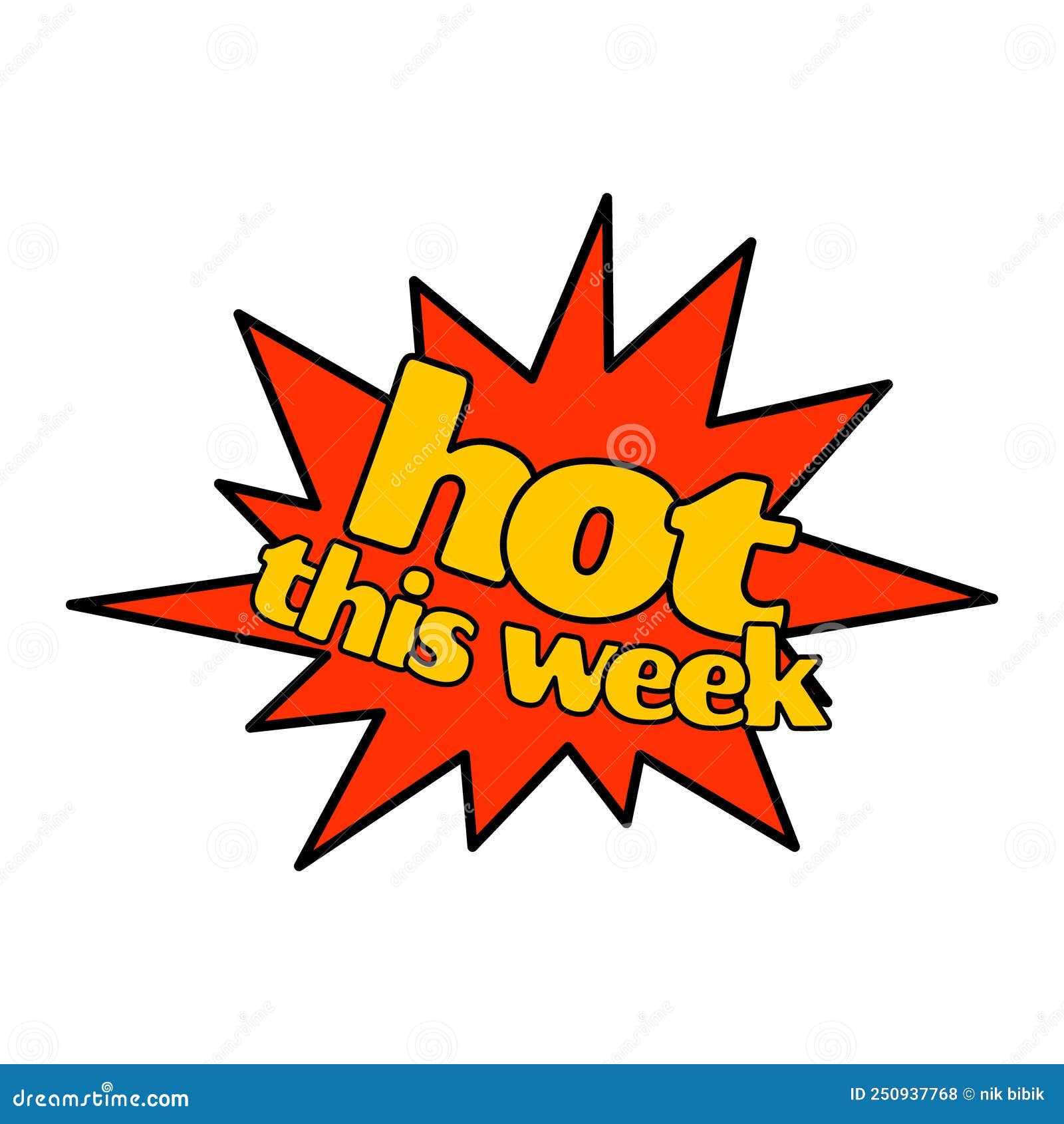 Phrase Written Hot this Week Stock Vector - Illustration of badge ...