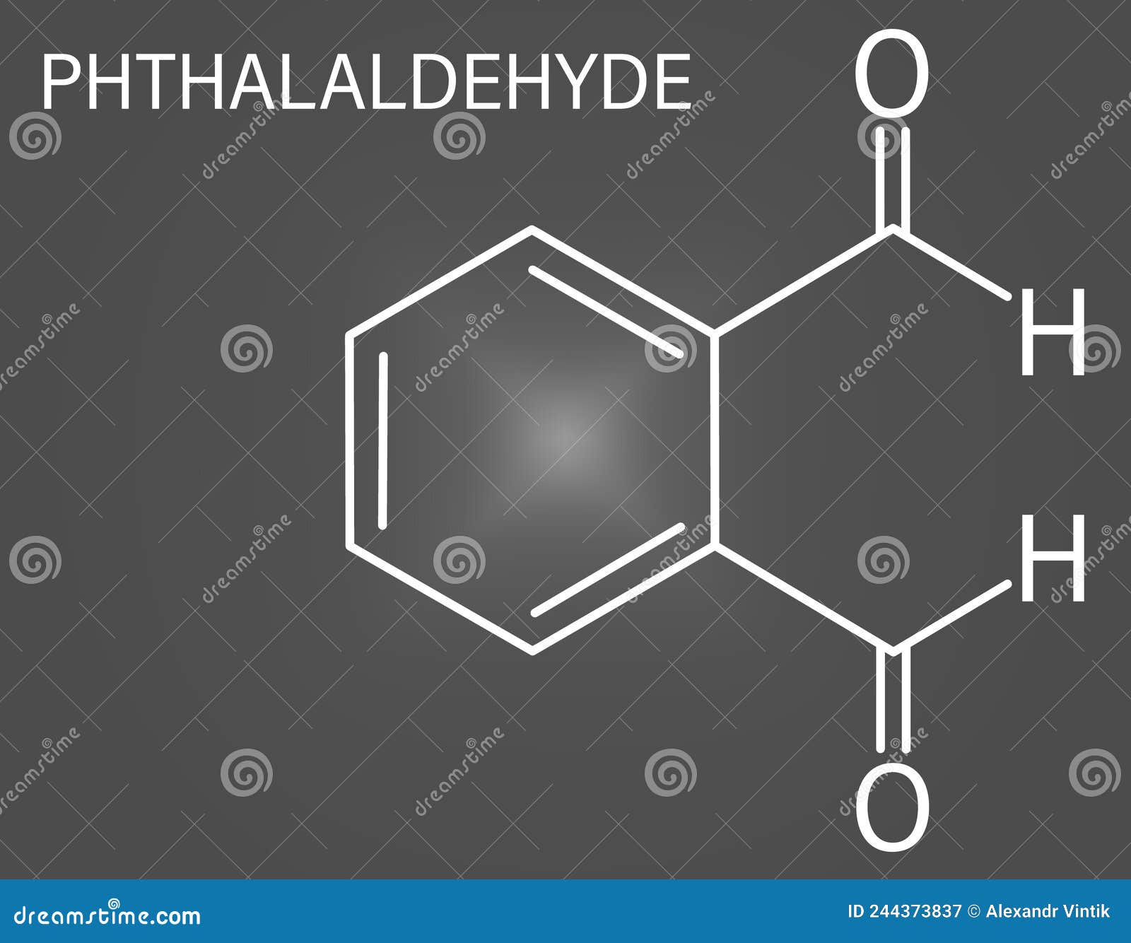 Phthalaldehyde Molecule. Skeletal Formula. Vector Illustration ...