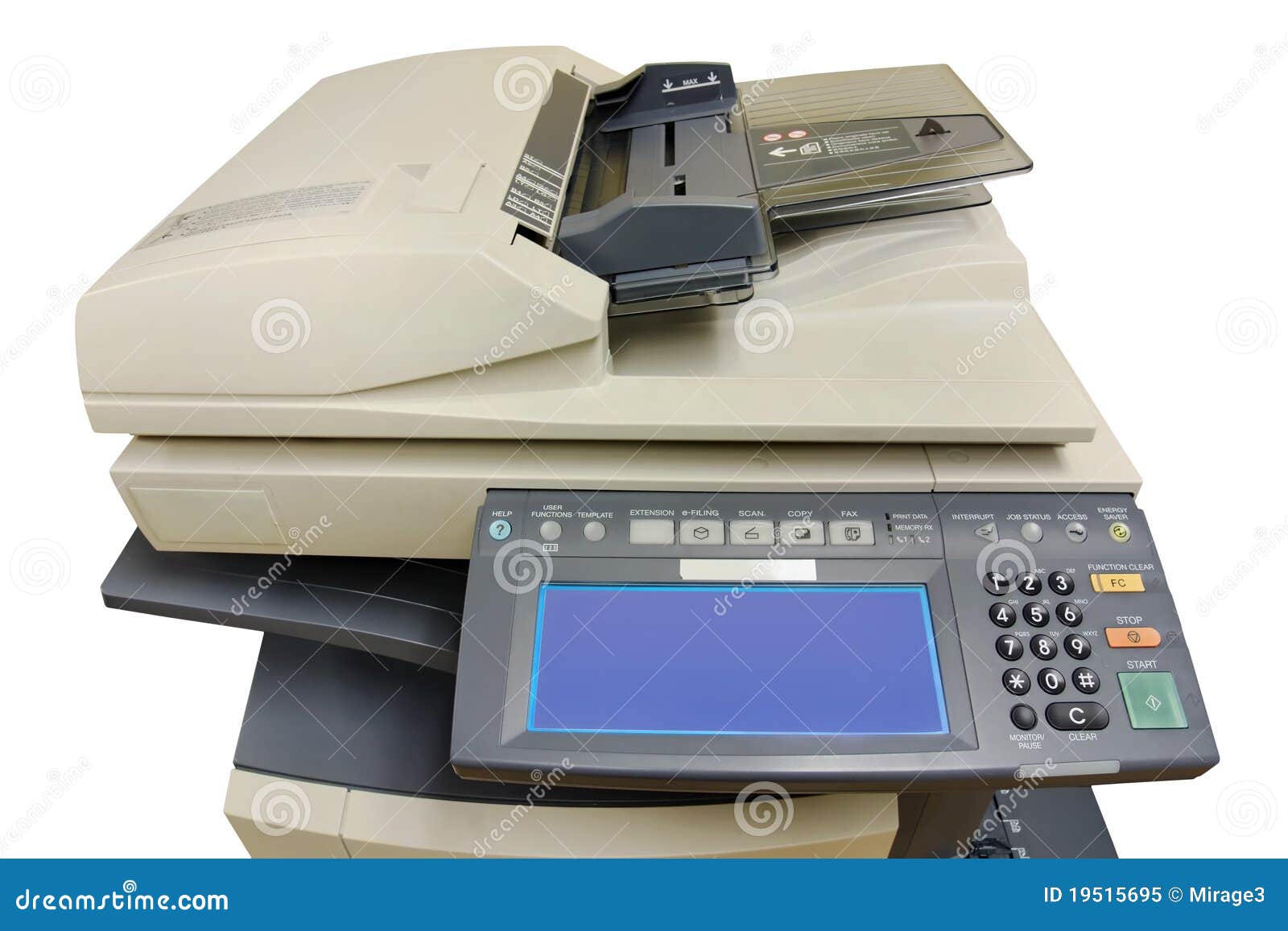 Phtocopier front view stock image. Image of electric - 19515695