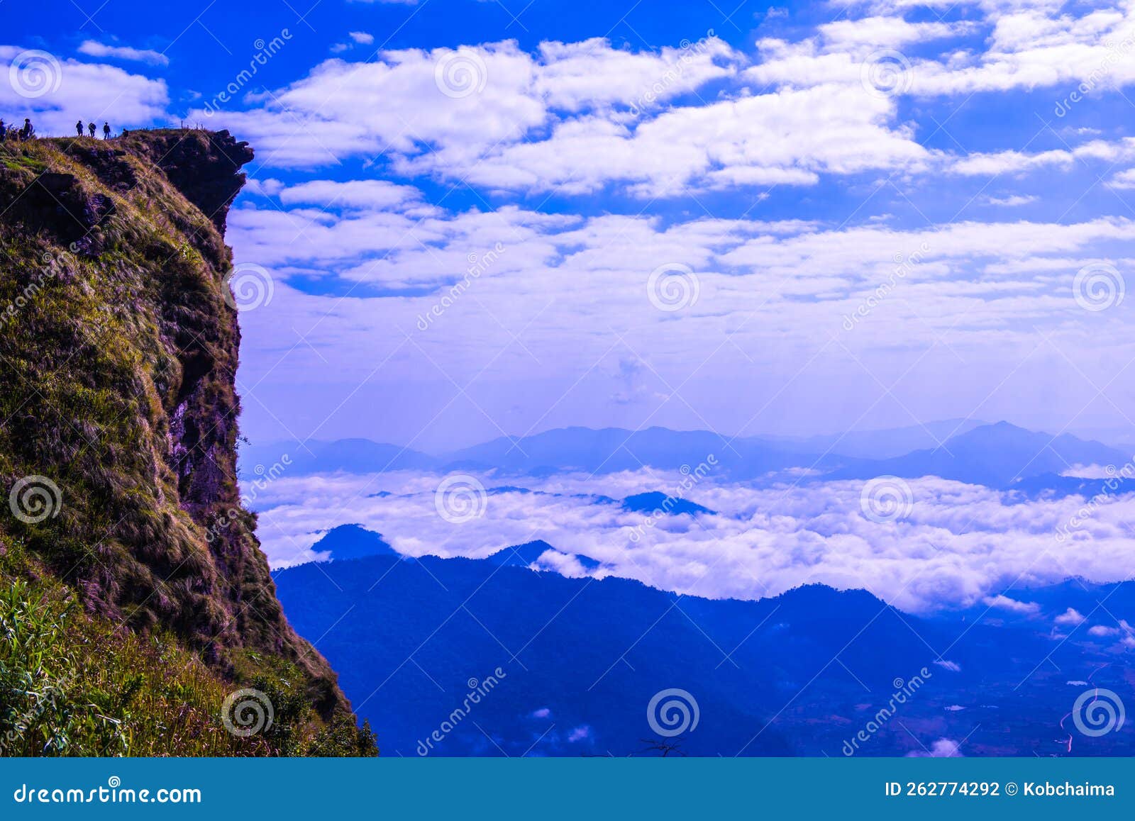 Phu Chi Fa View Point in Chiangrai Province Stock Photo - Image of ...