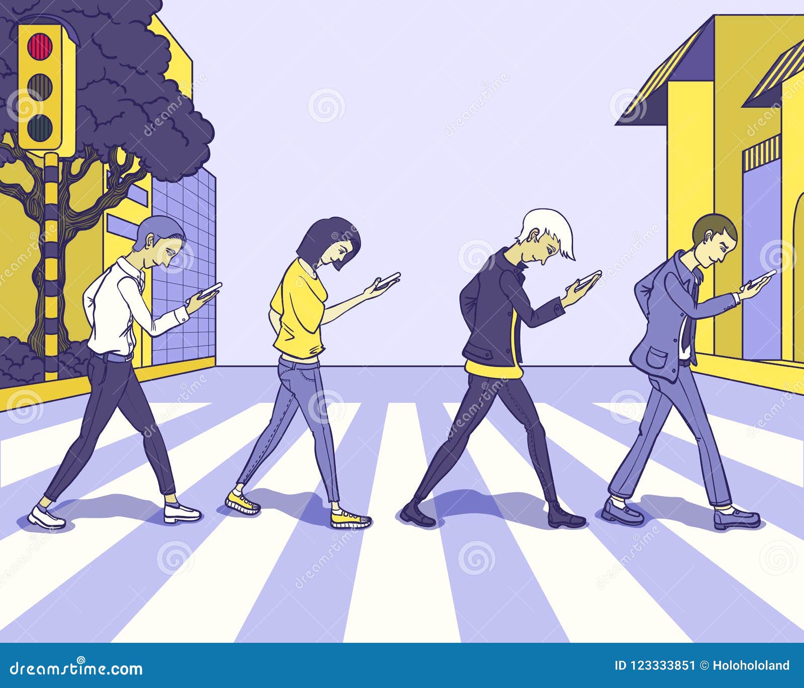 Phubbing ilustración del vector. Ilustración de calle - 123333851