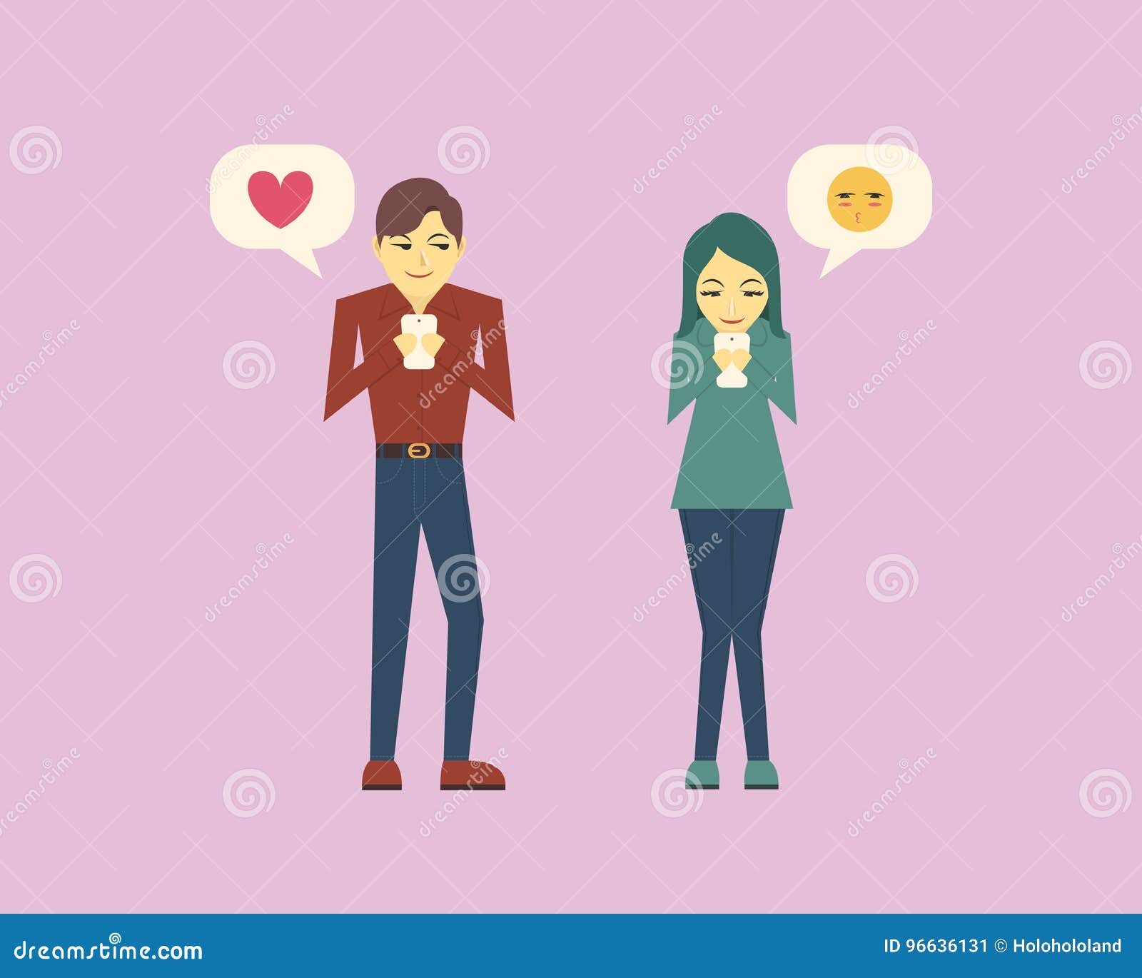 Phubbing stock vector. Illustration of reading, looking - 96636131