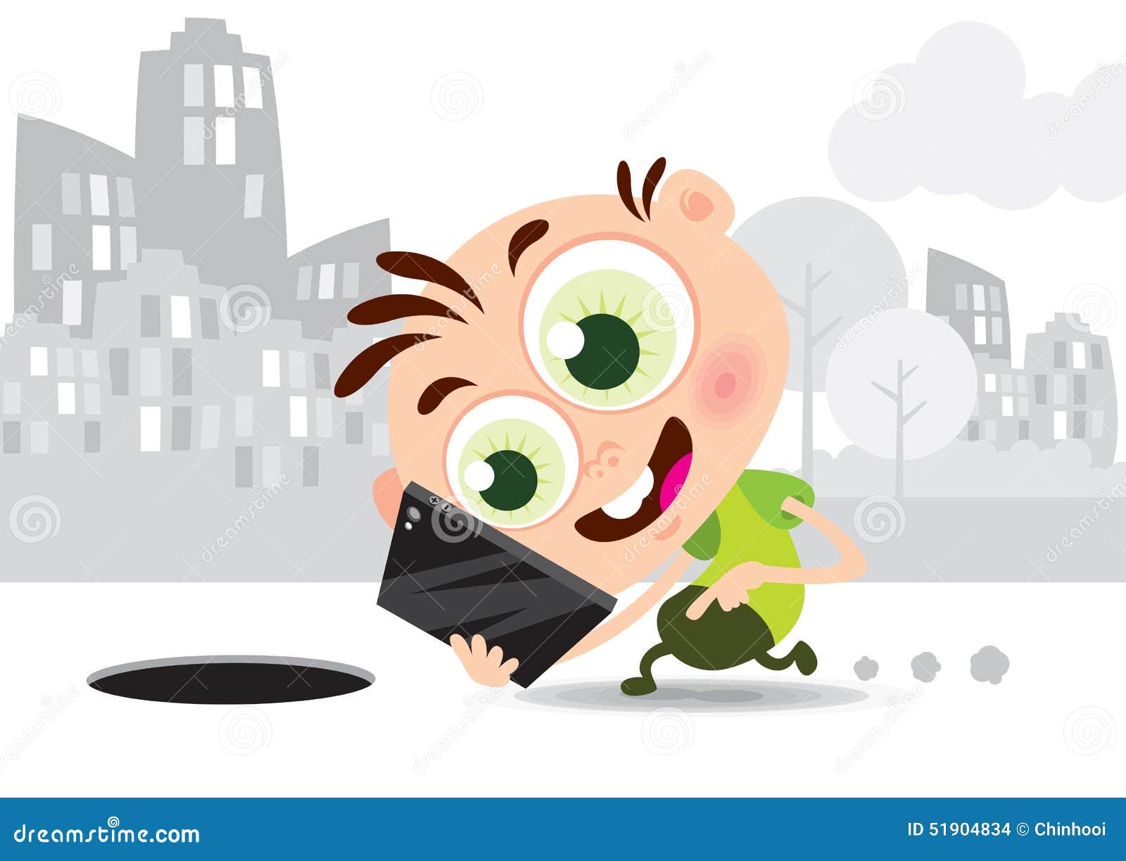 Phubbing stock vector. Illustration of happiness, gadget - 51904834