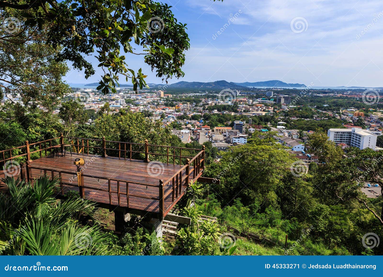 Phuket City View Point at Rang Hill, Thailand Stock Image - Image of ...