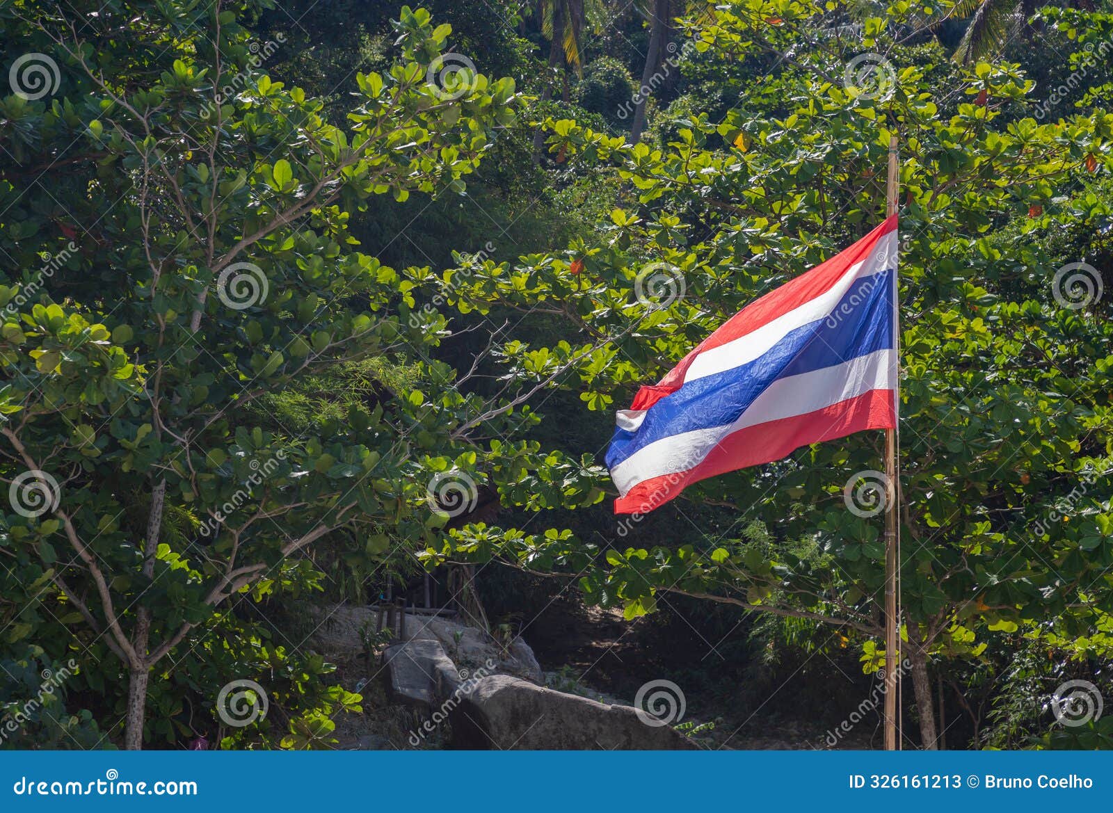 Phuket Freedom Beach Thai Flag Stock Image - Image of thailand ...