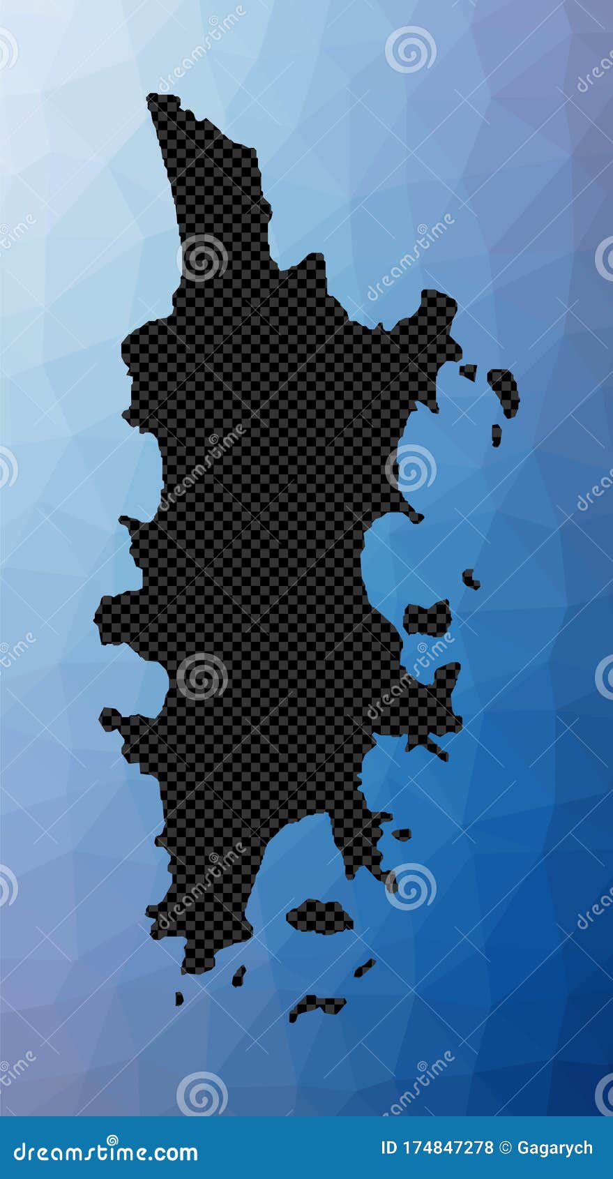 Phuket geometric map. stock vector. Illustration of asia - 174847278