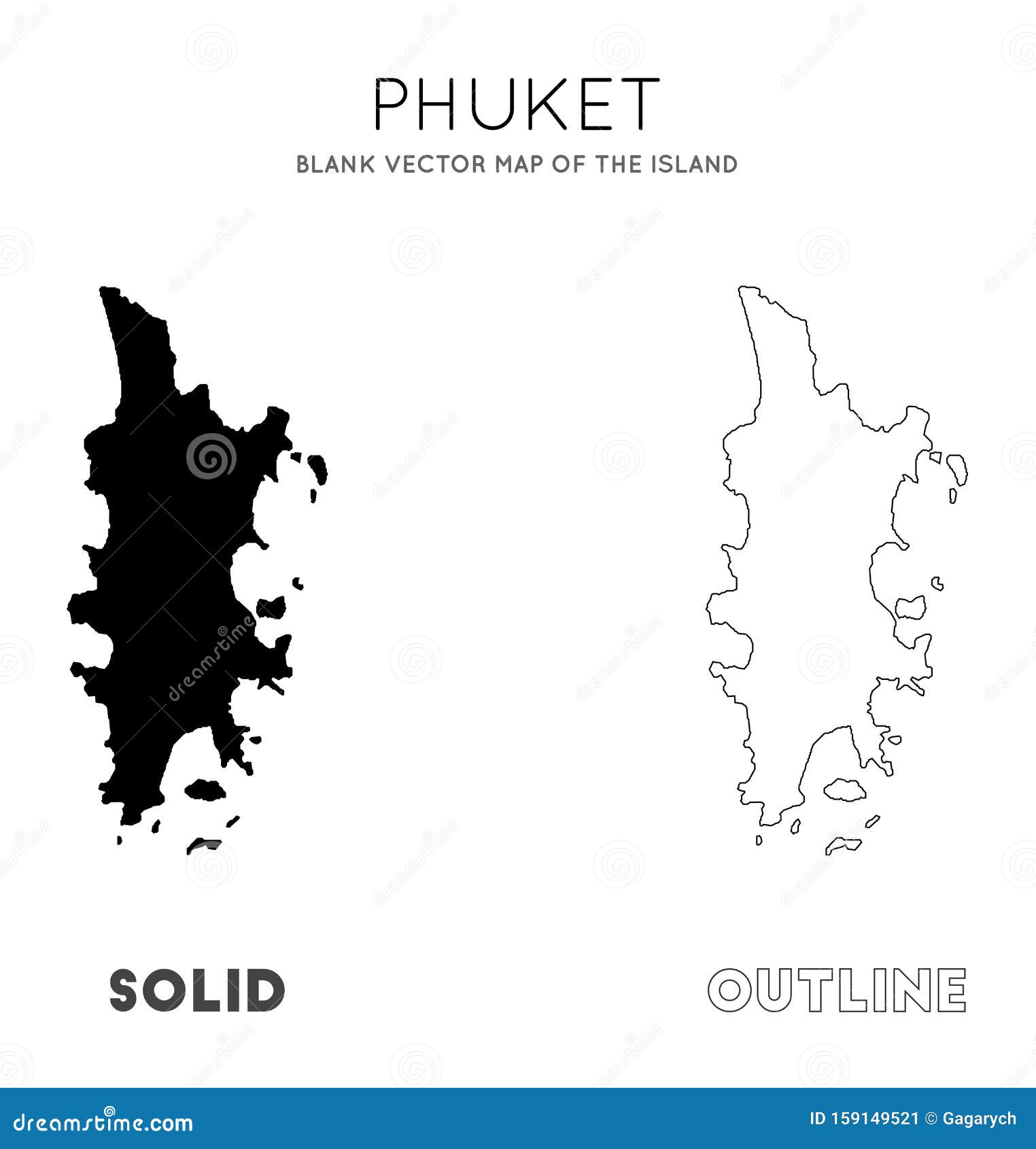 Phuket map. stock vector. Illustration of foreigner - 159149521