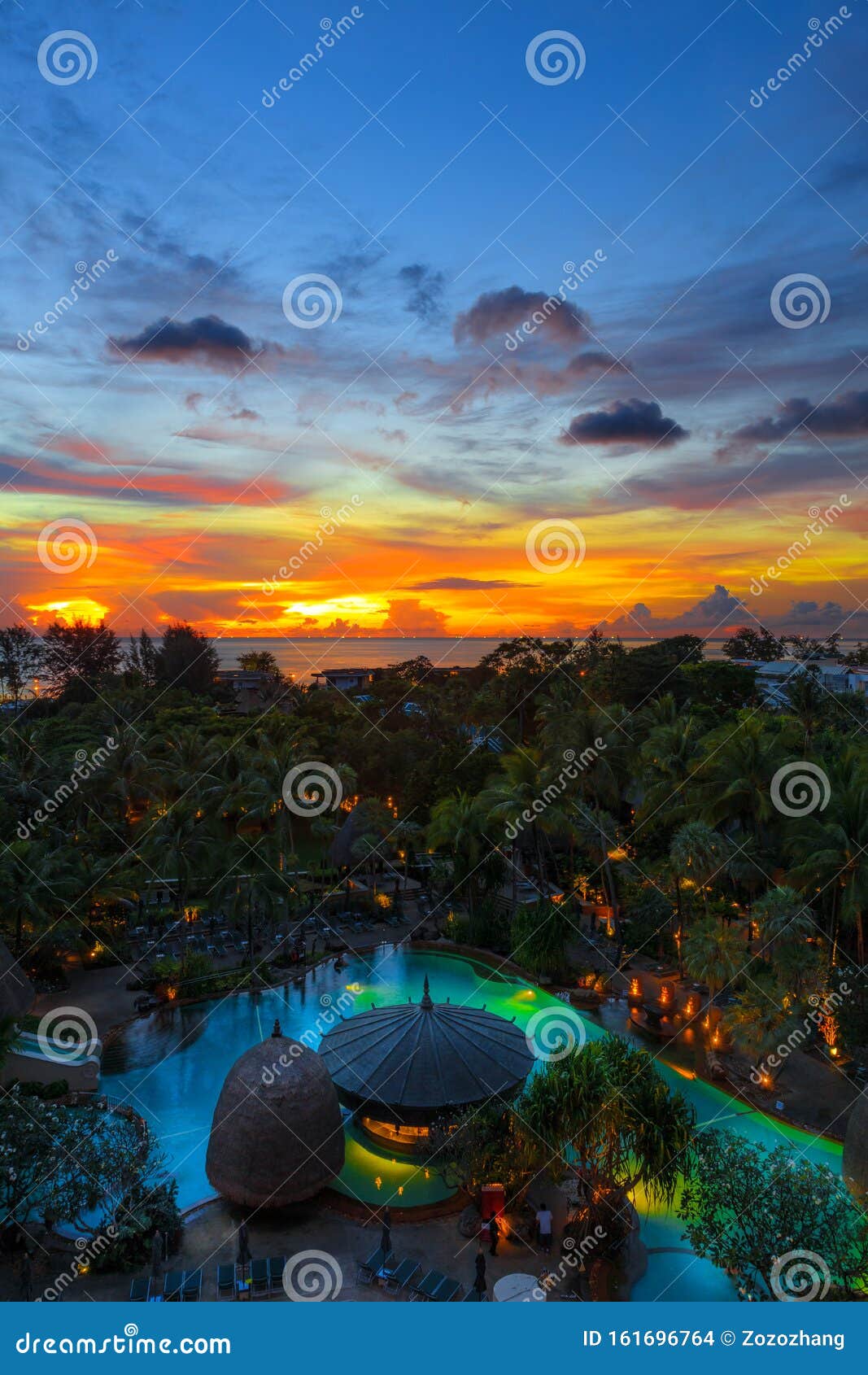 Phuket Sunset in the Summer Stock Photo - Image of summer, blue: 161696764