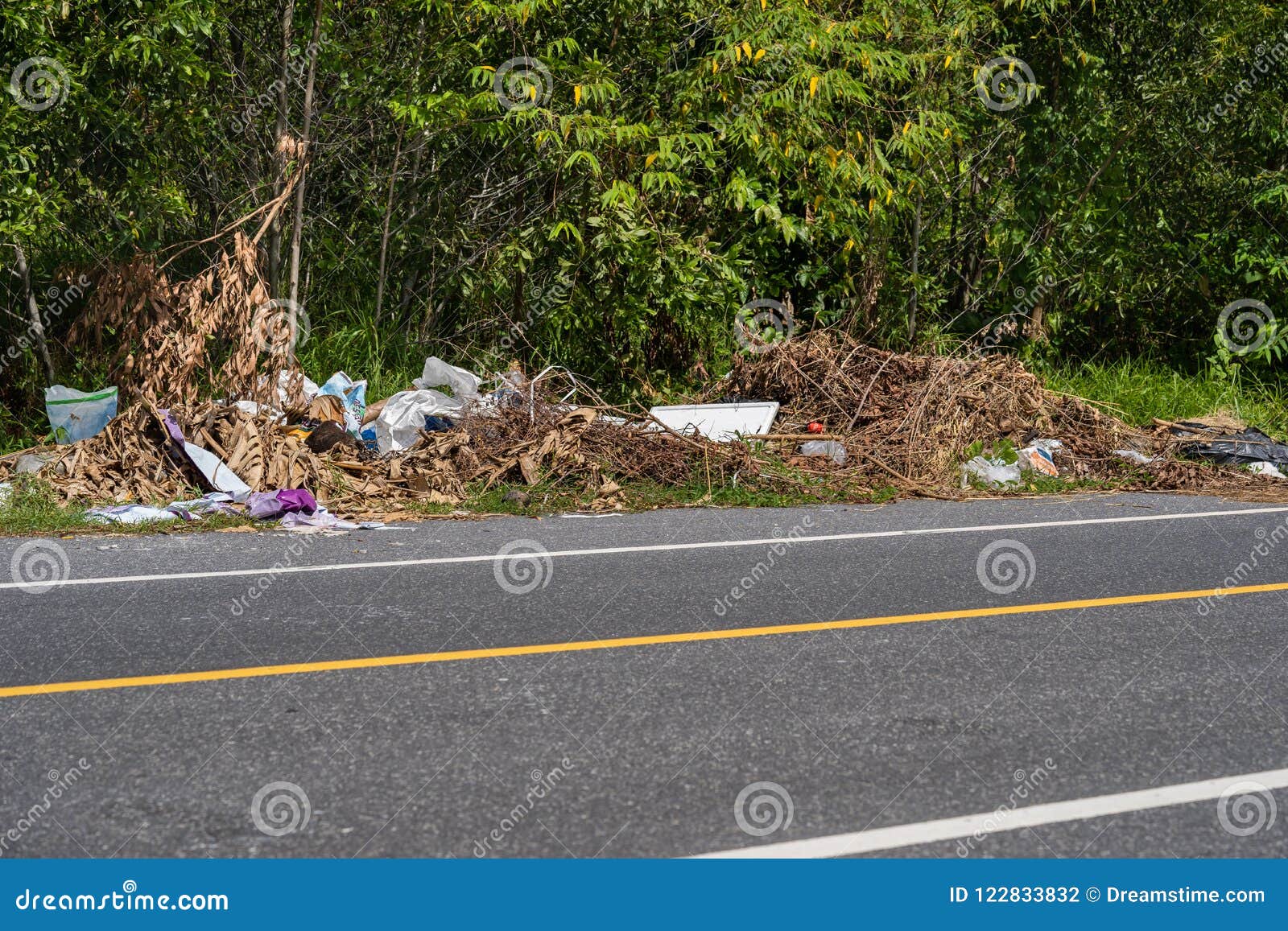 Phuket, THAILAND - July 26, 2018: the Pile of Garbage on the Side of ...