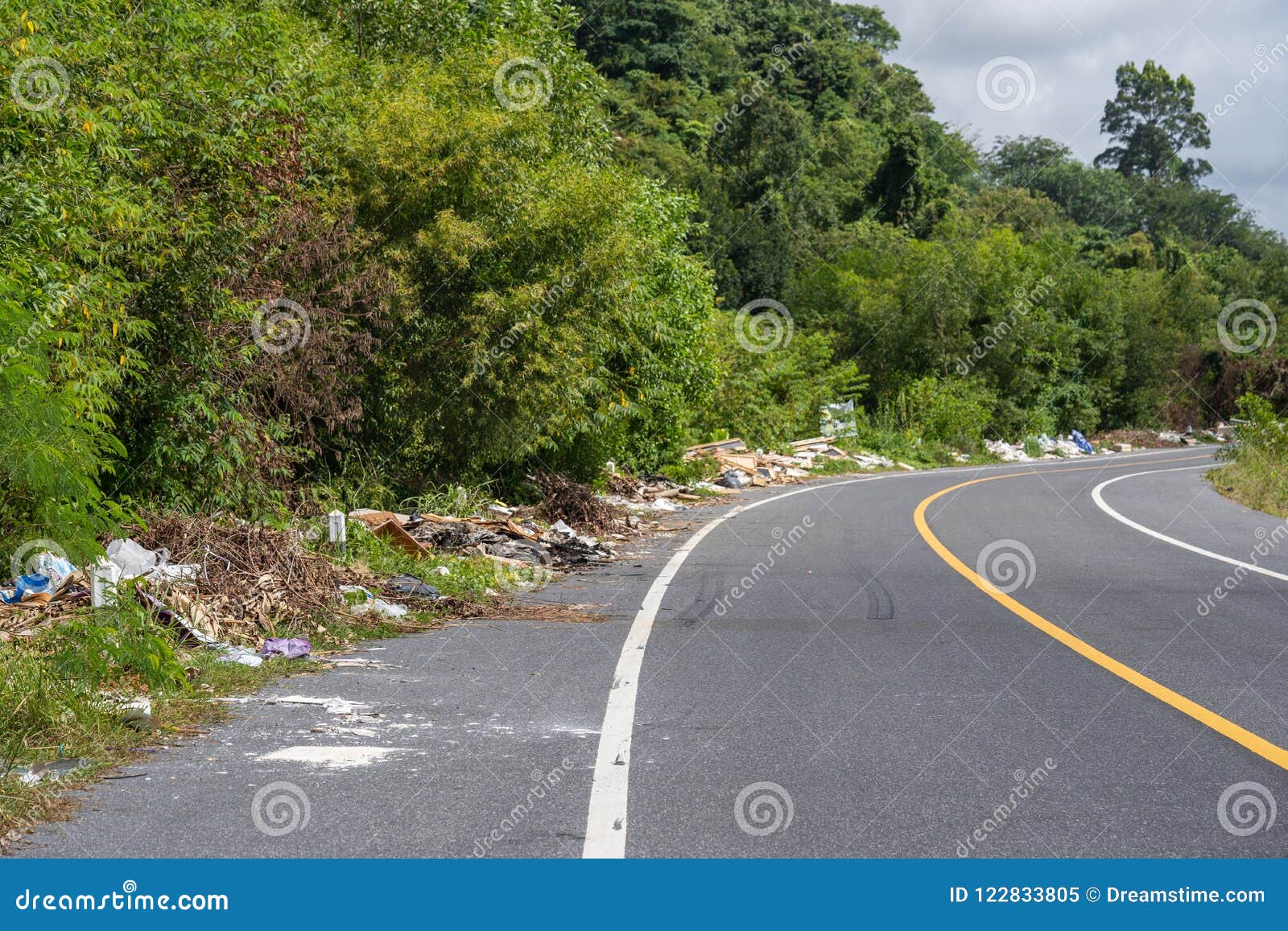 Phuket, THAILAND - July 26, 2018: the Pile of Garbage on the Side of ...