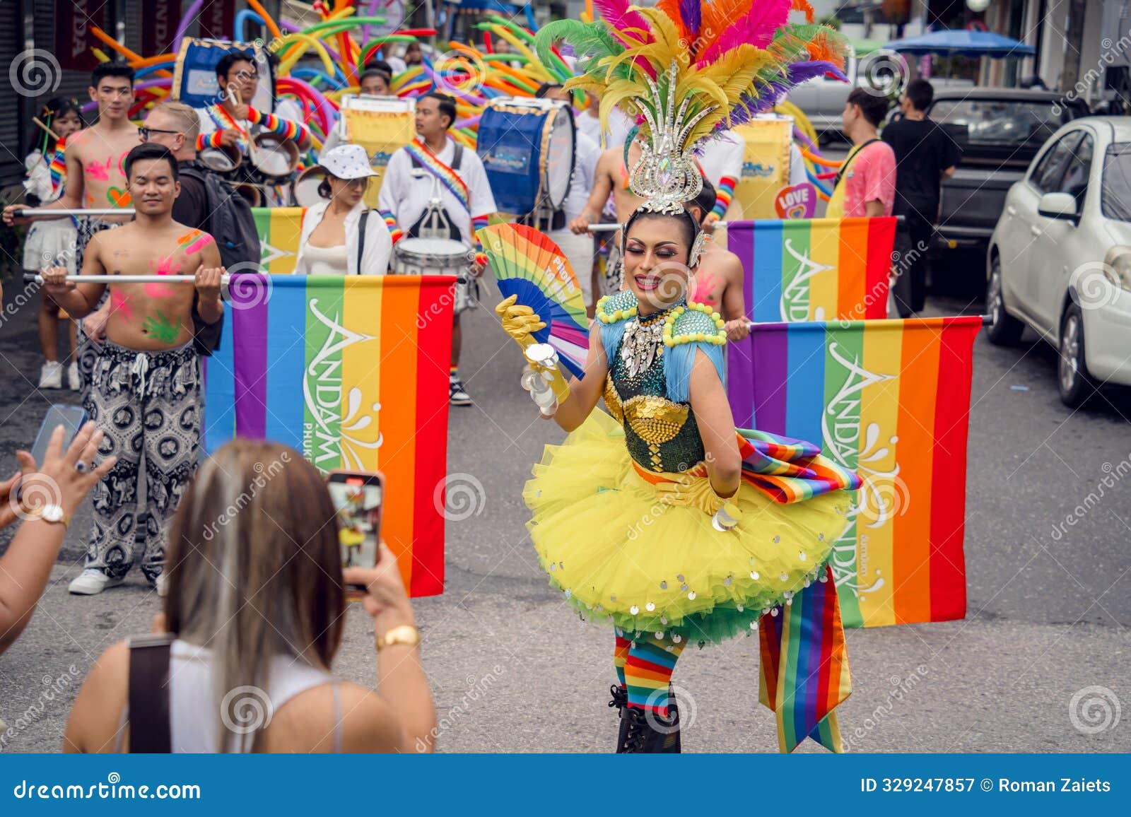 PHUKET, THAILAND - June 29, 2024: Pride Parade in Phuket Downtown ...