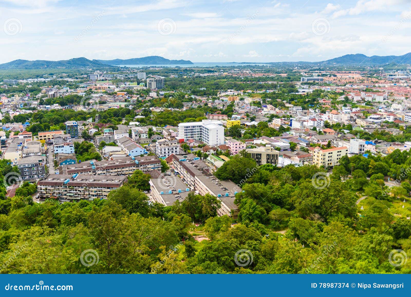 Phuket Town Top View from Rang Hill Editorial Stock Image - Image of ...