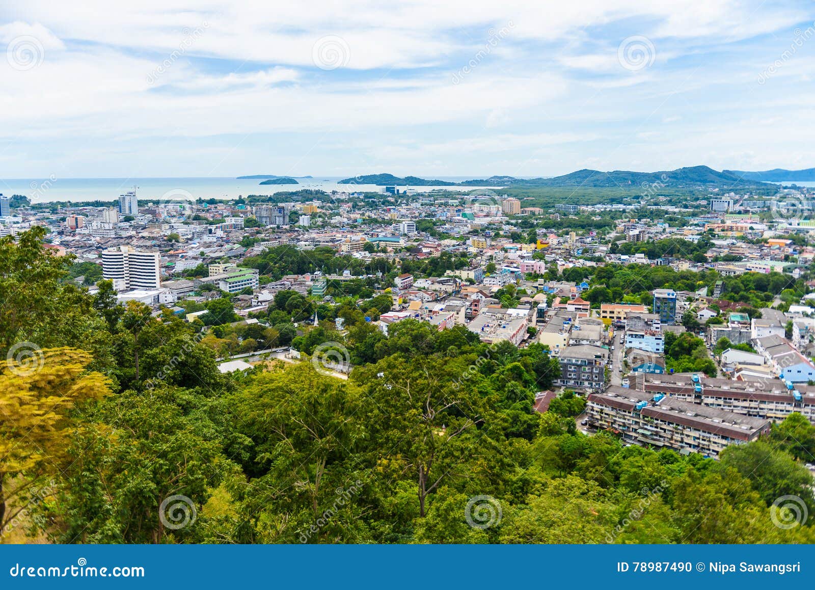 Phuket Town Top View from Rang Hill Editorial Image - Image of phuket ...