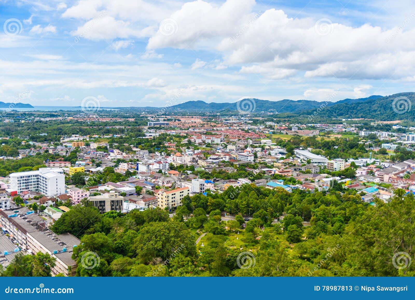 Phuket Town Top View from Rang Hill Editorial Stock Photo - Image of ...