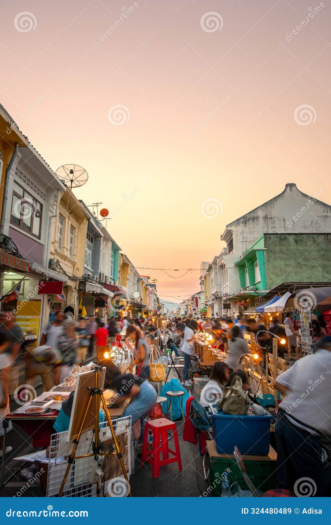 Phuket Walking Street Night Market Stock Image - Image of famous, bazaar: 324480489