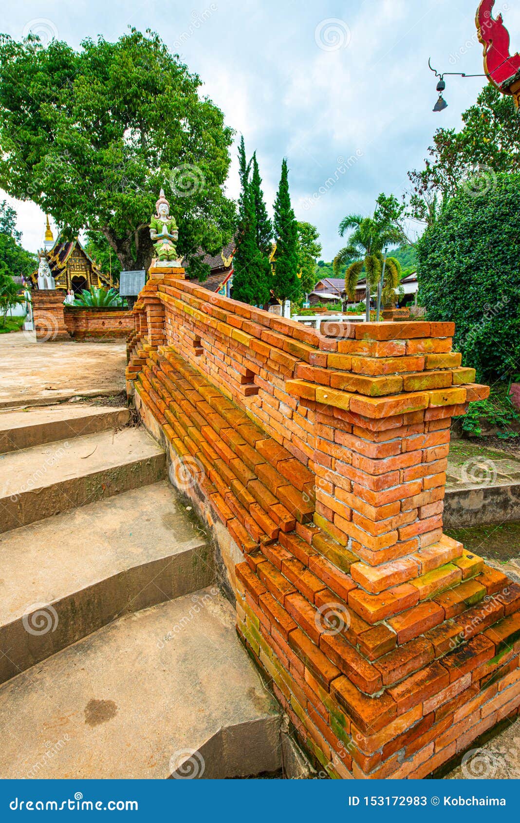 The Phuttha Eoen Temple in Mae Chaem District Stock Image - Image of ...
