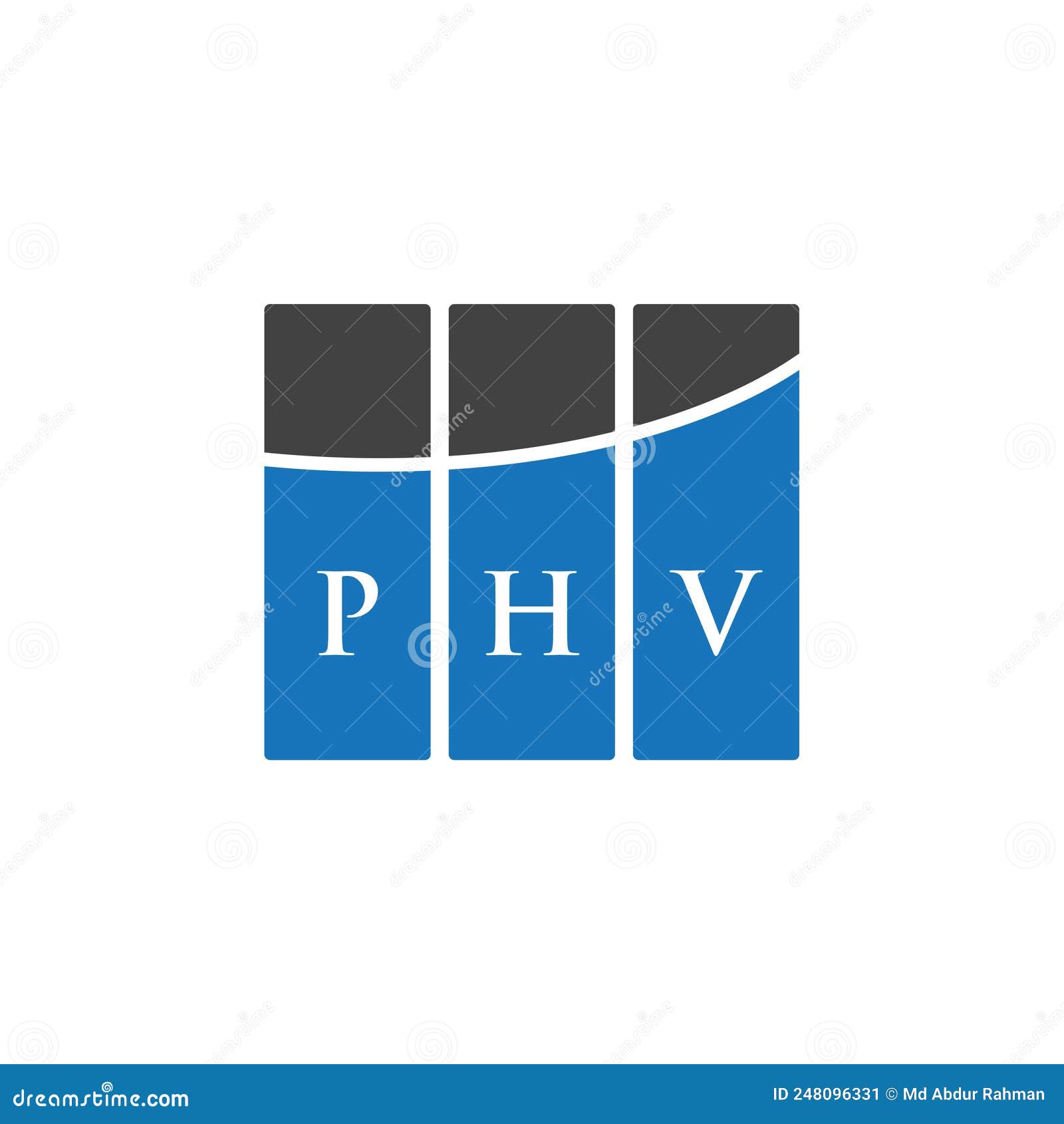 PHV Letter Logo Design on WHITE Background. PHV Creative Initials ...