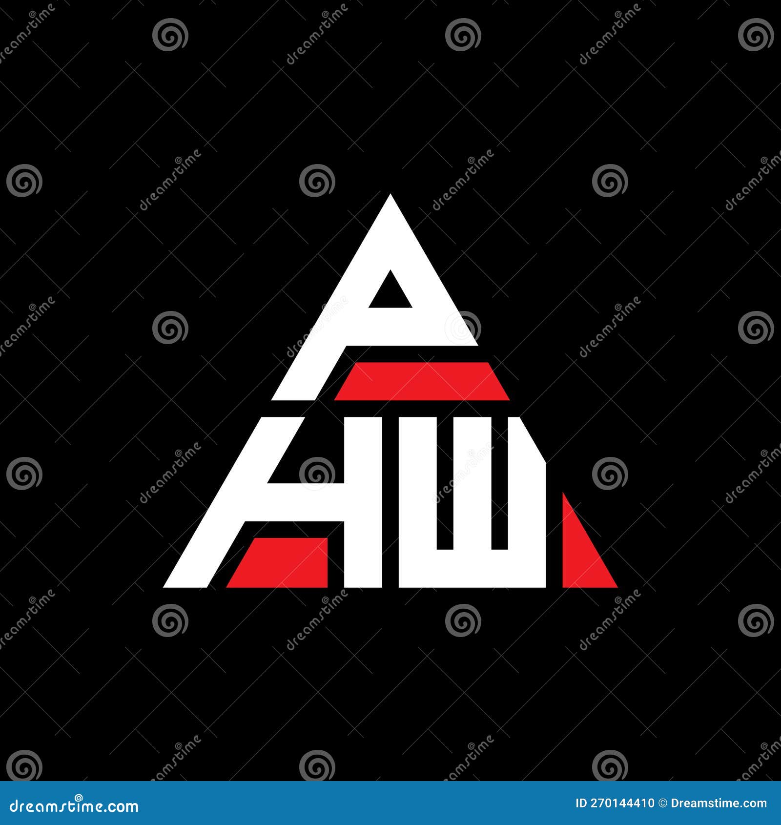 PHW Triangle Letter Logo Design with Triangle Shape. PHW Triangle Logo ...