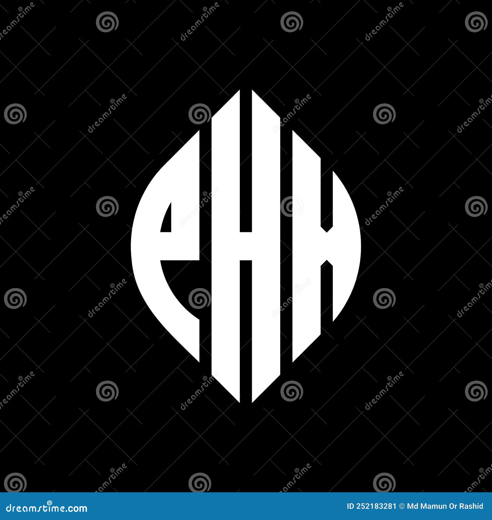 PHX Circle Letter Logo Design with Circle and Ellipse Shape. PHX ...