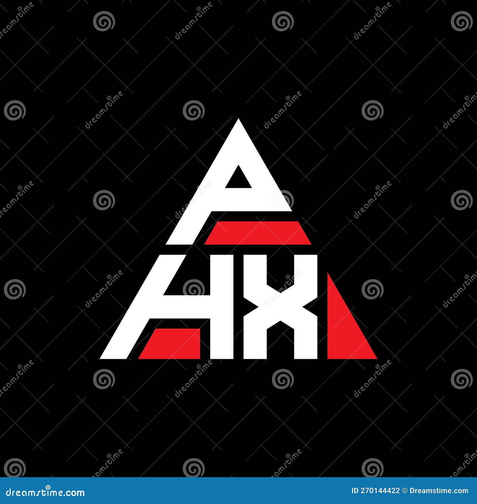 PHX Triangle Letter Logo Design with Triangle Shape. PHX Triangle Logo ...