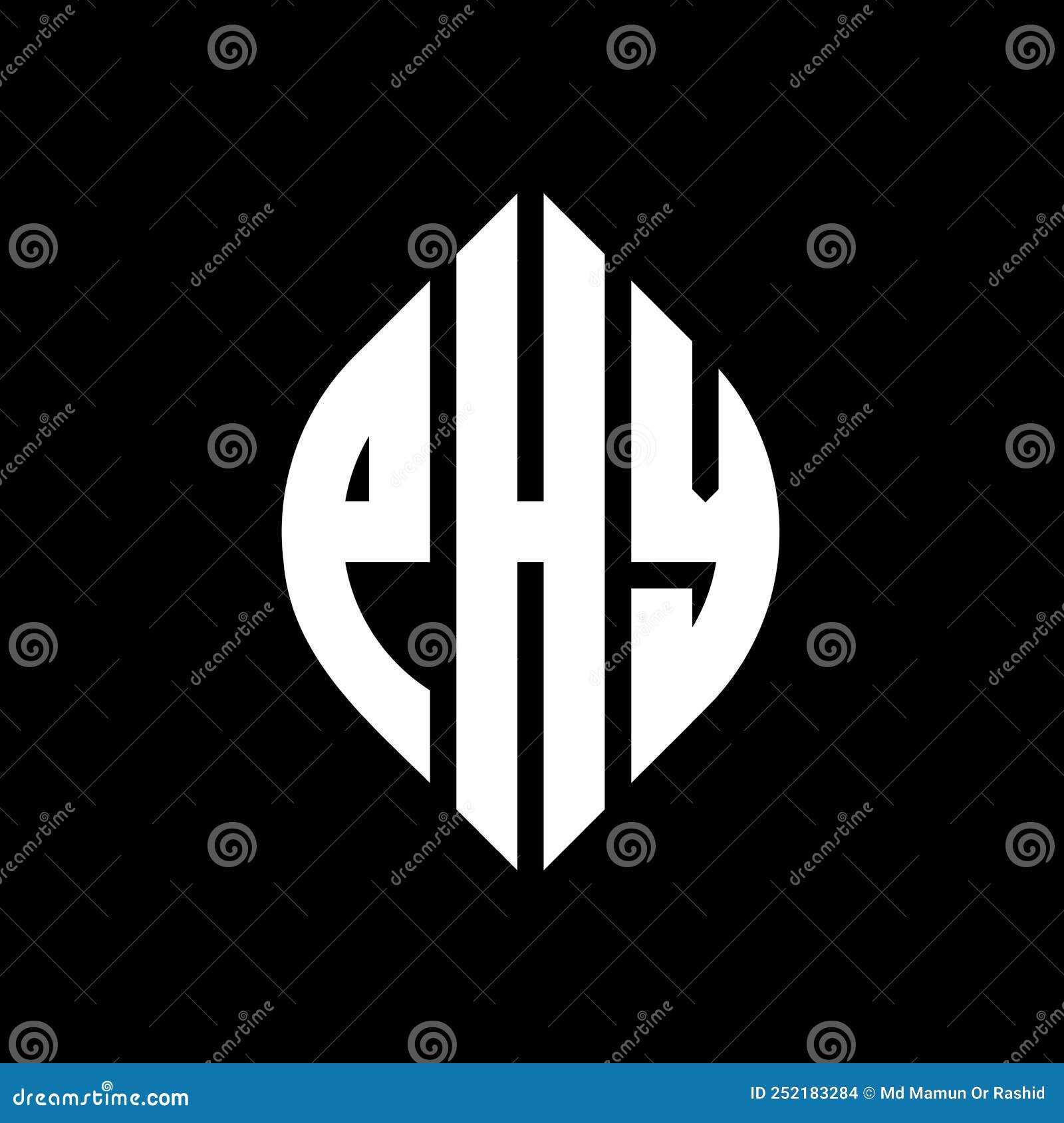 PHY Circle Letter Logo Design with Circle and Ellipse Shape. PHY ...