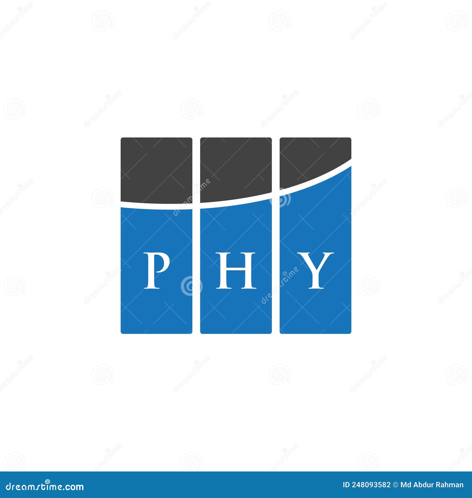 PHY Letter Logo Design on WHITE Background. PHY Creative Initials ...