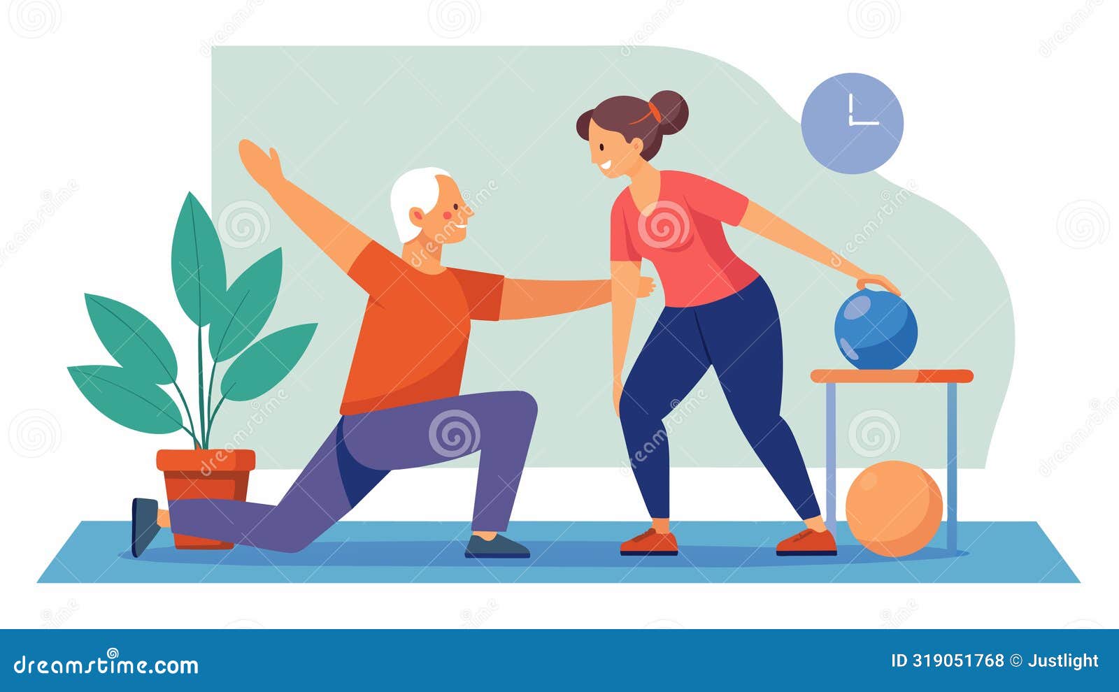 A Physical the Demonstrating Exercises and Techniques To Help Seniors ...