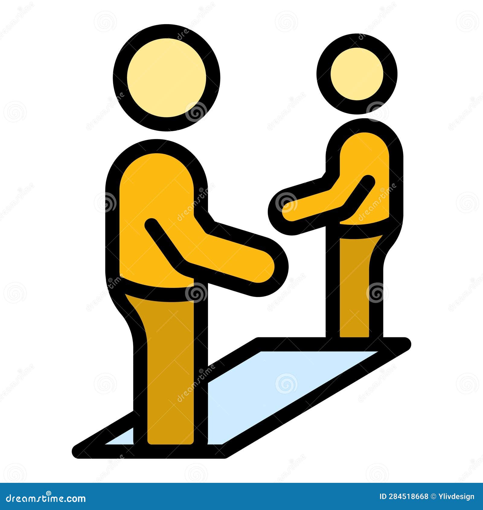 Physical Distance Icon Vector Flat Stock Vector - Illustration of ...