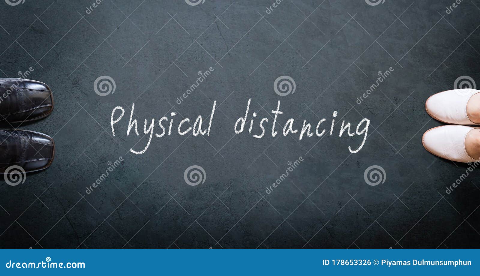 Physical Distancing. Two People Keep Spaced between Each Other for ...