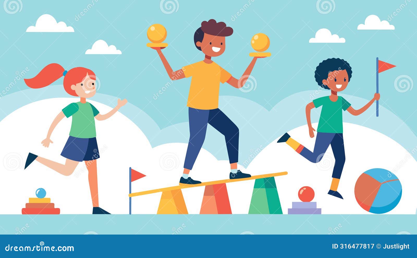 In a Physical Education Class Students Participate in a Circusthemed ...