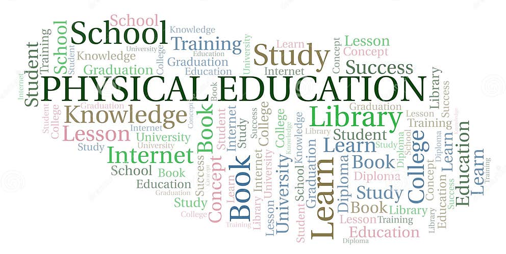 Physical Education Word Cloud. Stock Illustration - Illustration of ...