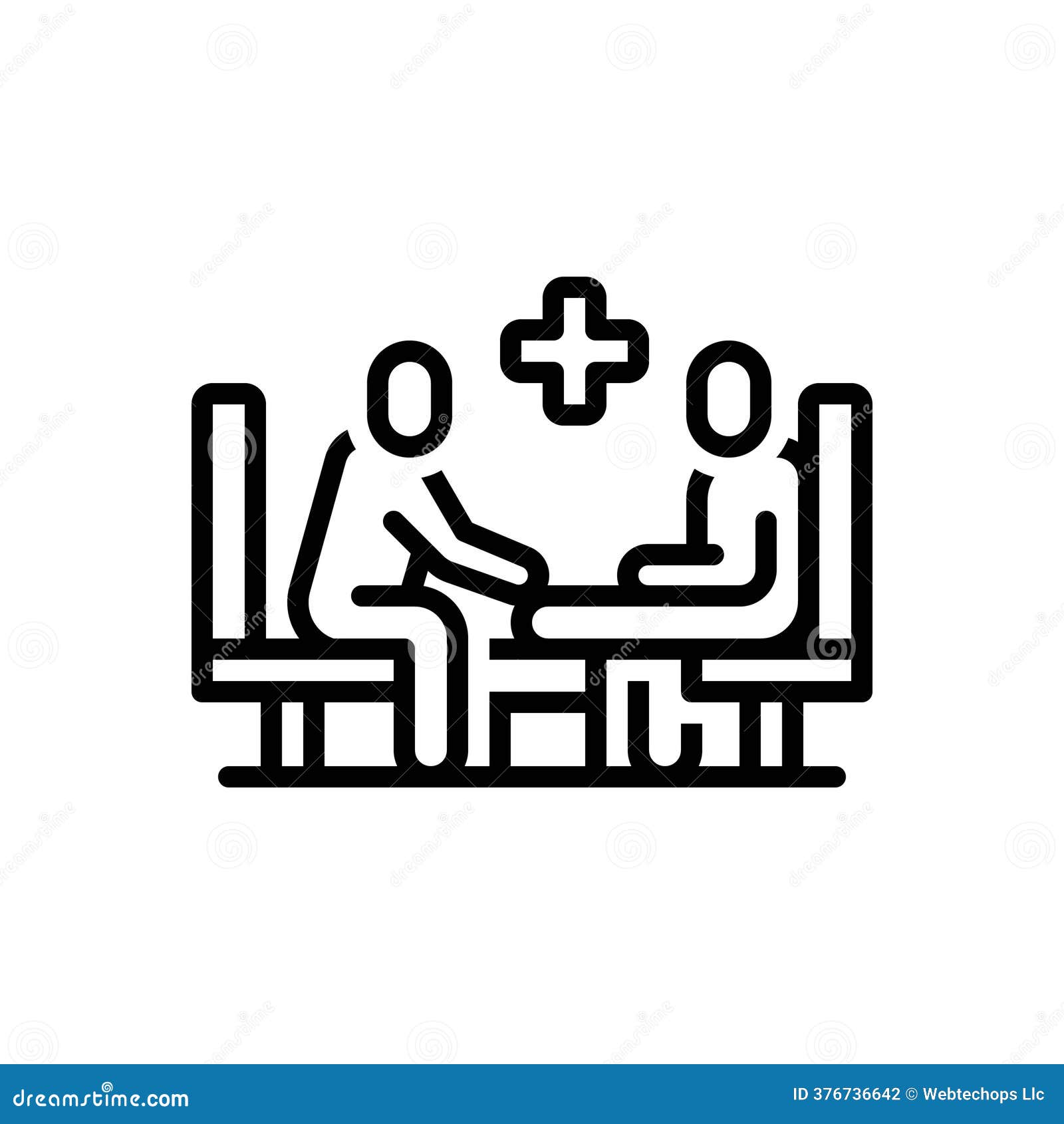 Physical Examination Linear Icons Set. Assessment, Inspection ...