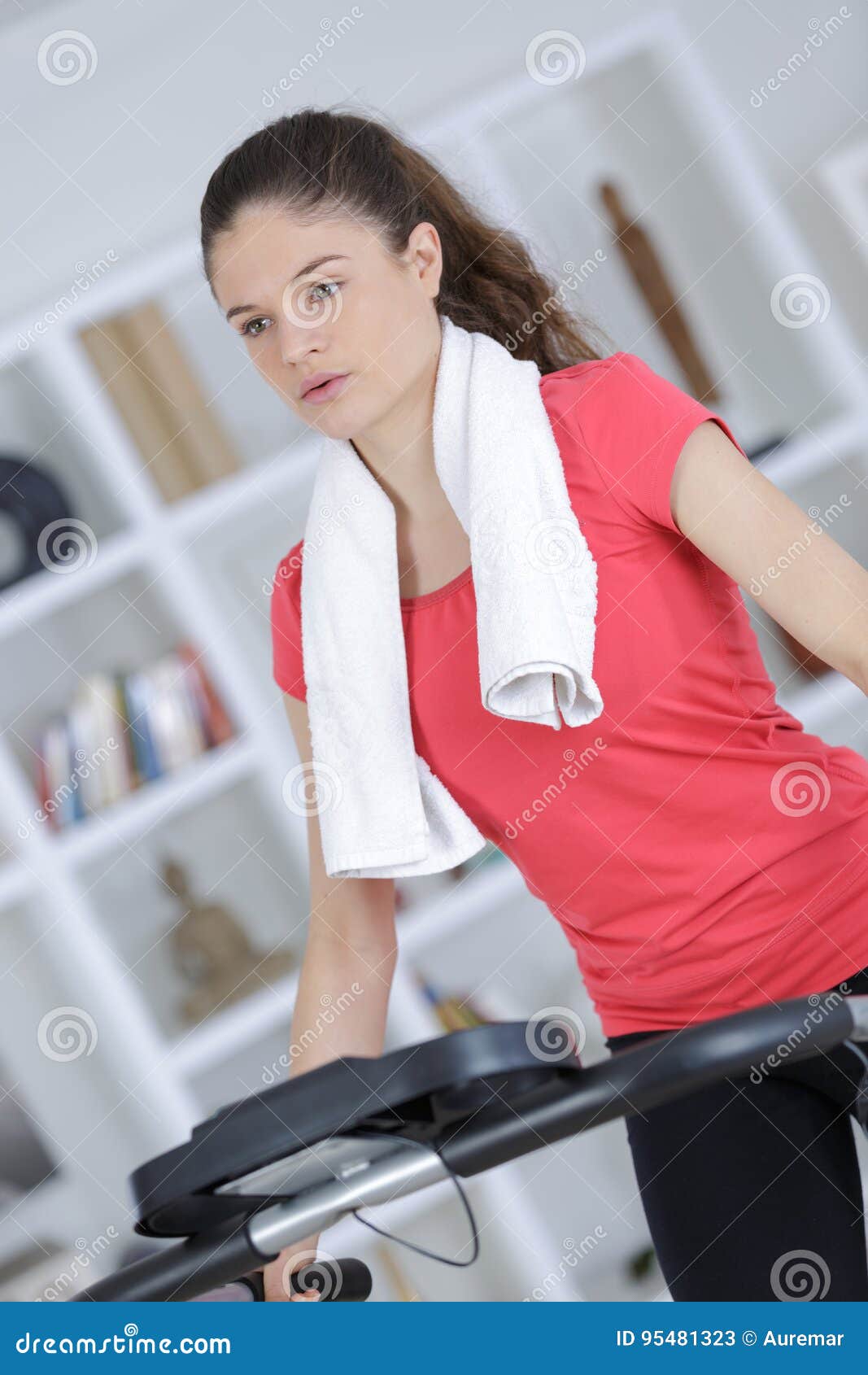 Physical exercise in house stock image. Image of strength - 95481323