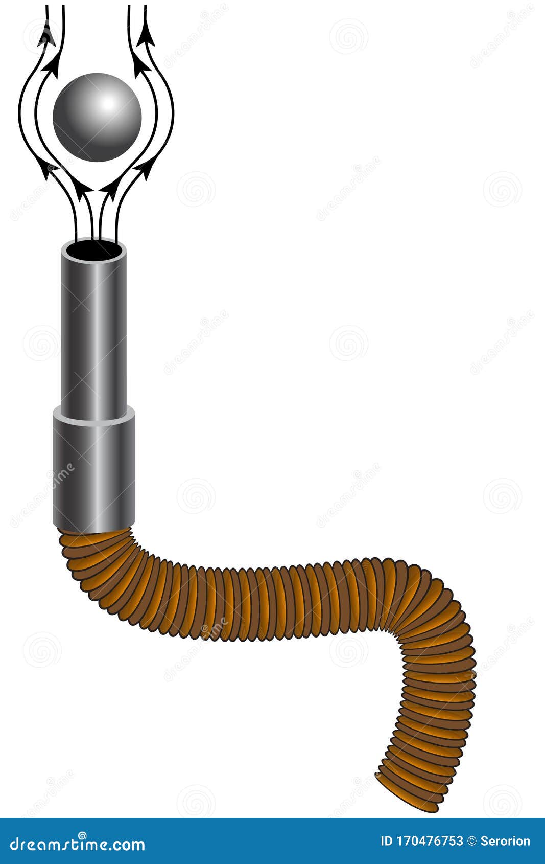 Physical Experiment Demonstrating Holding A Ball By Air Currents ...